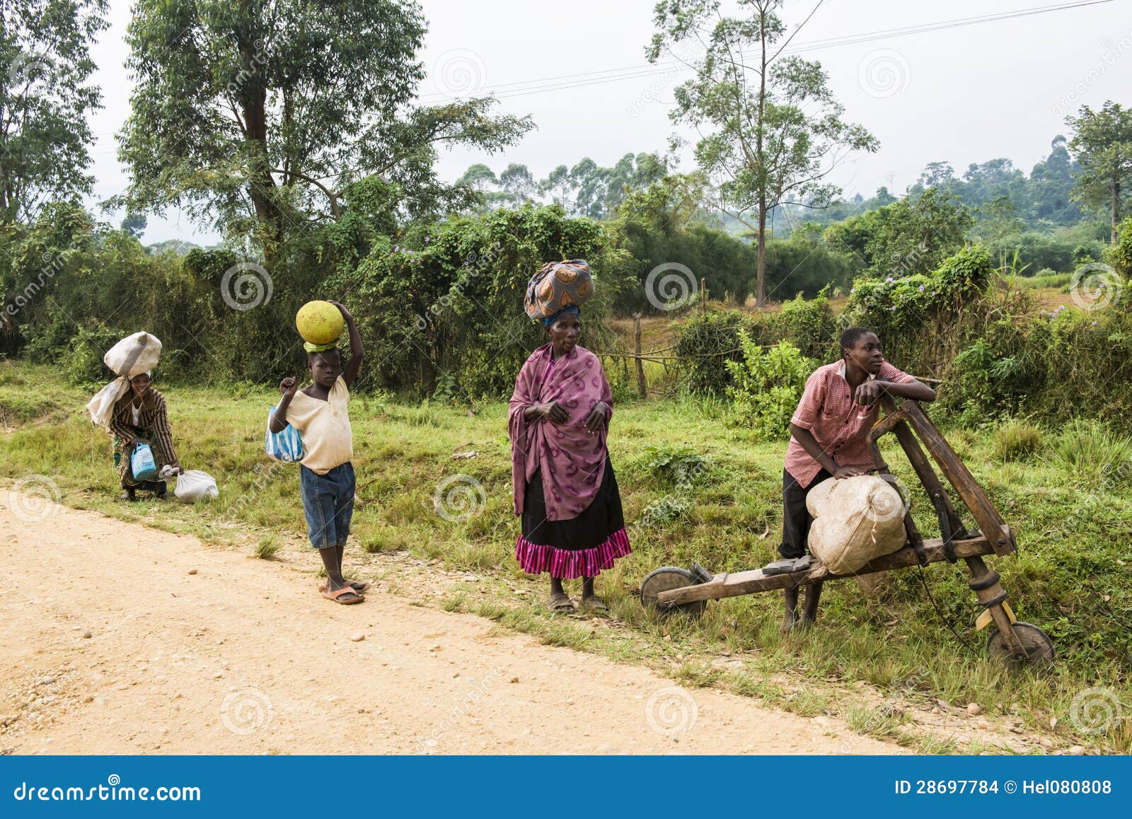 People Carry Loads in Africa Editorial Stock Image - Image of ...