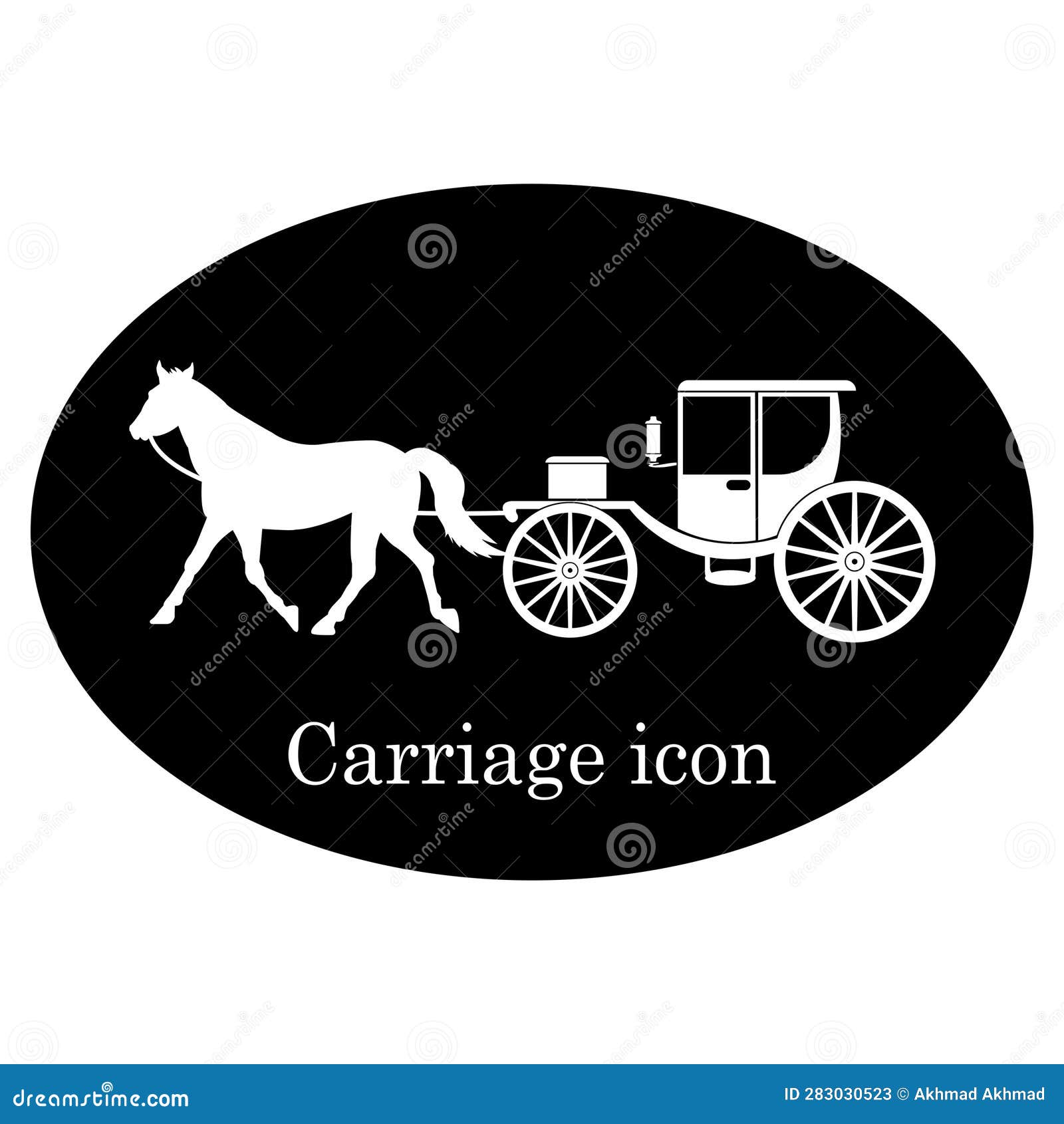 Carriage icon stock vector. Illustration of icons, elegance - 283030523