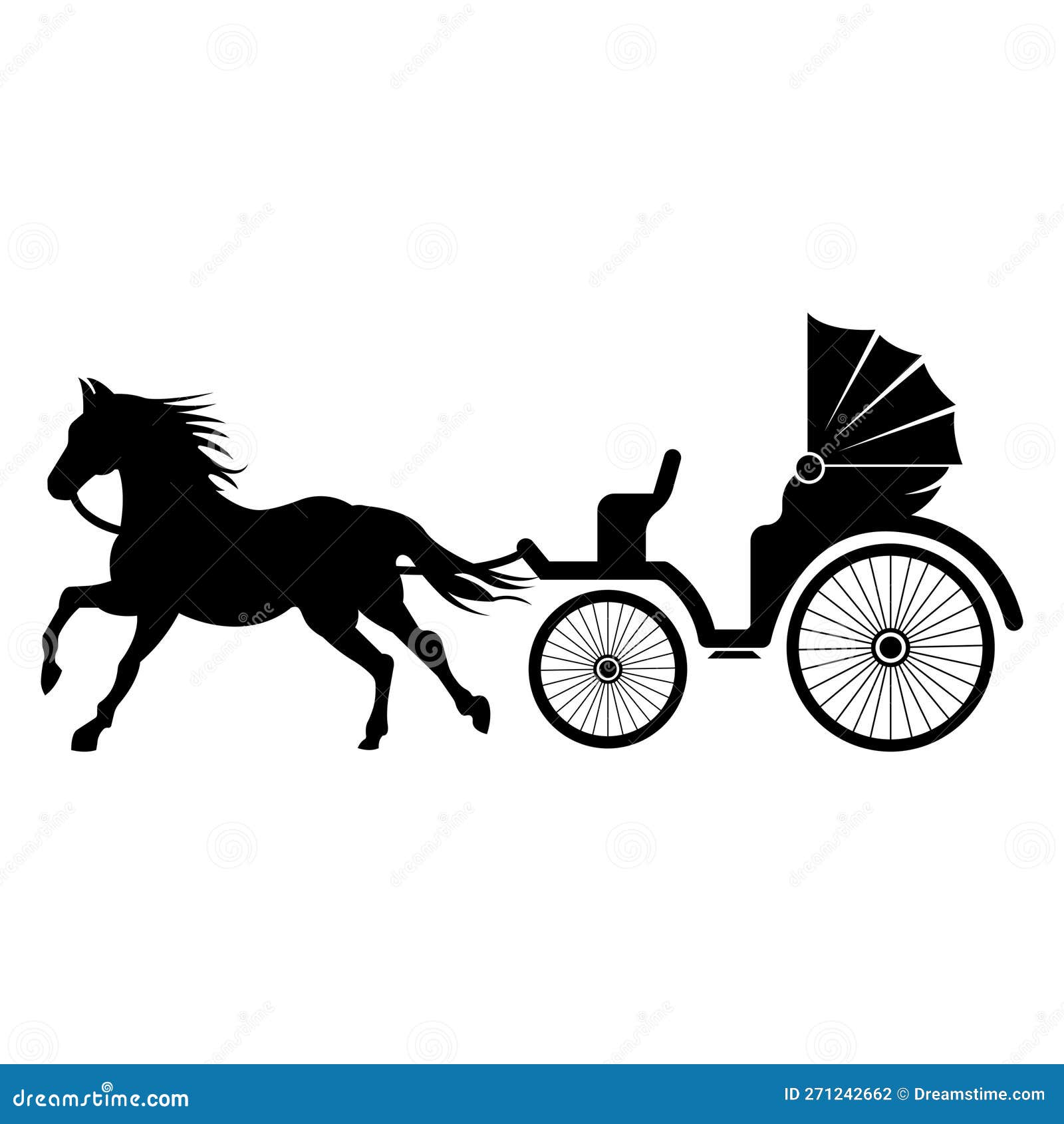Carriage icon stock vector. Illustration of carriage - 271242662