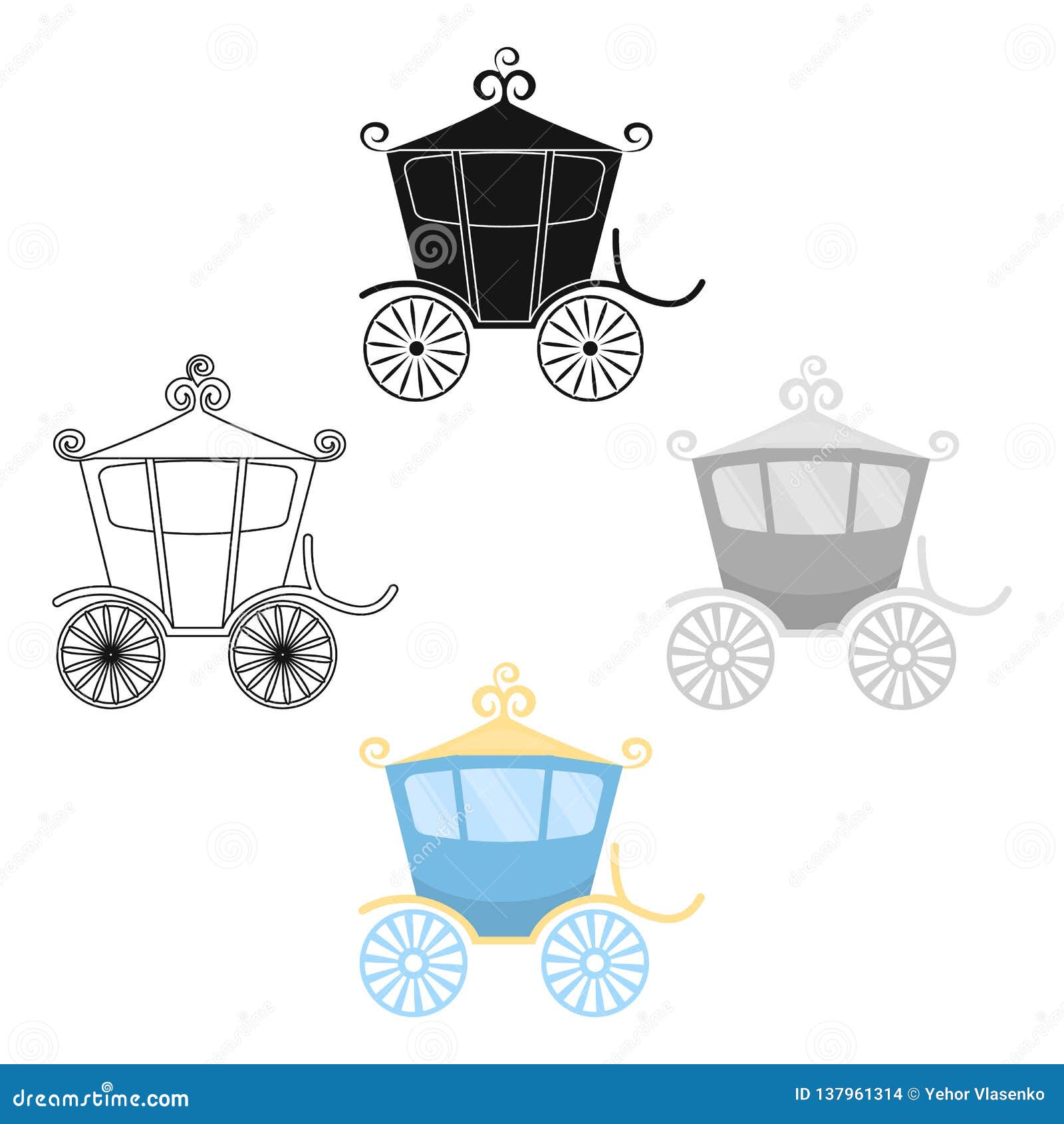 Carriage Icon of Vector Illustration for Web and Mobile Stock Vector ...