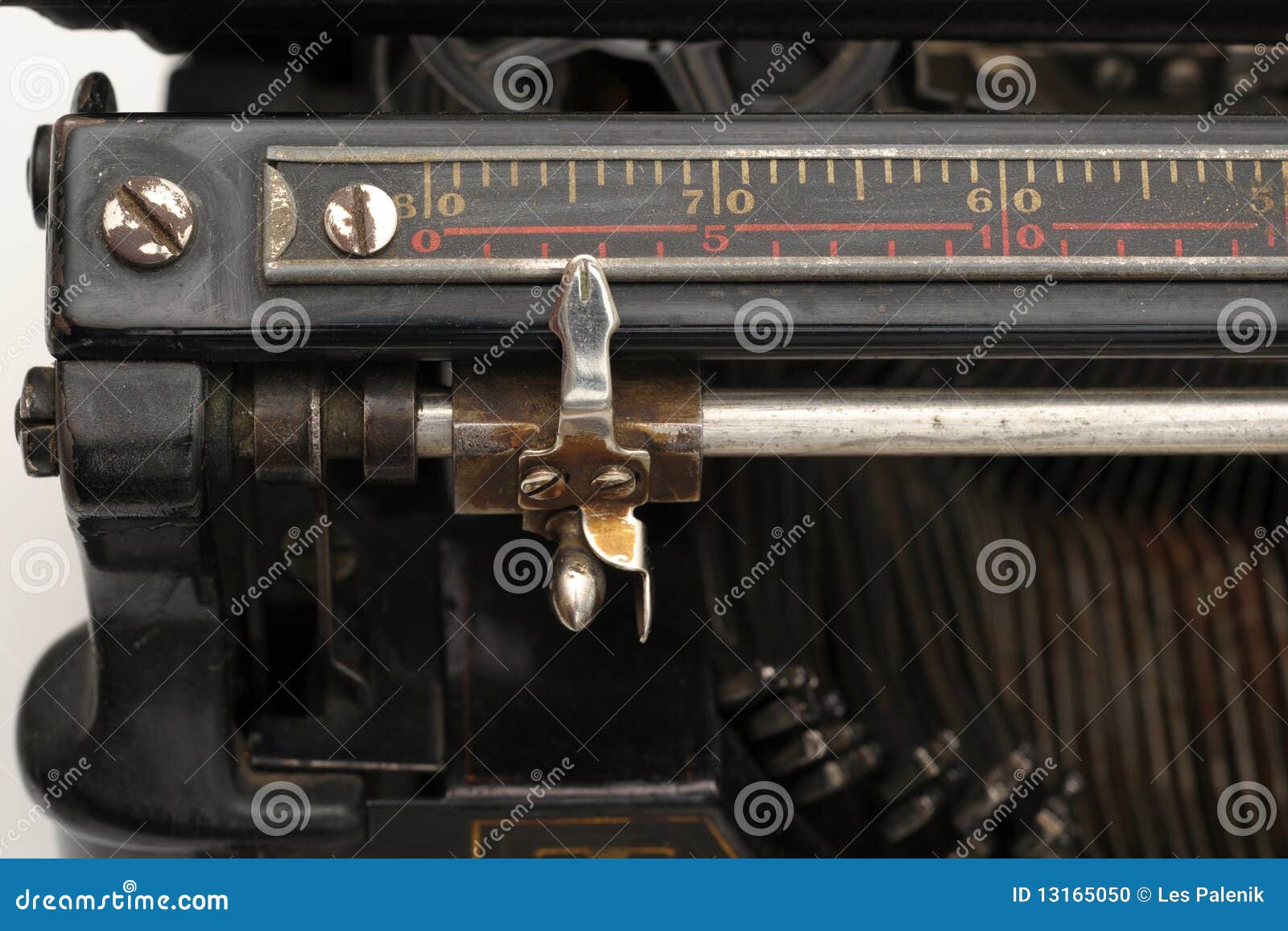 Carriage on an Old Typewriter Stock Photo - Image of guide, antique ...