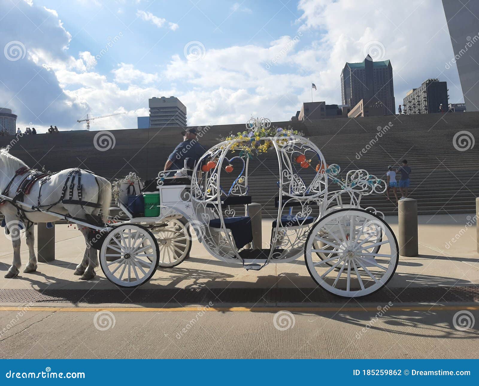 Carriage rides in the city editorial photography. Image of stlouis ...
