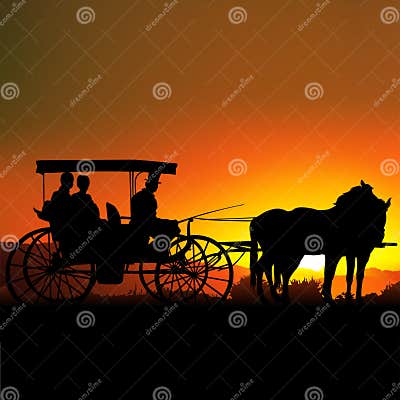 Carriage Silhouette a stock vector. Illustration of carriage - 1811873