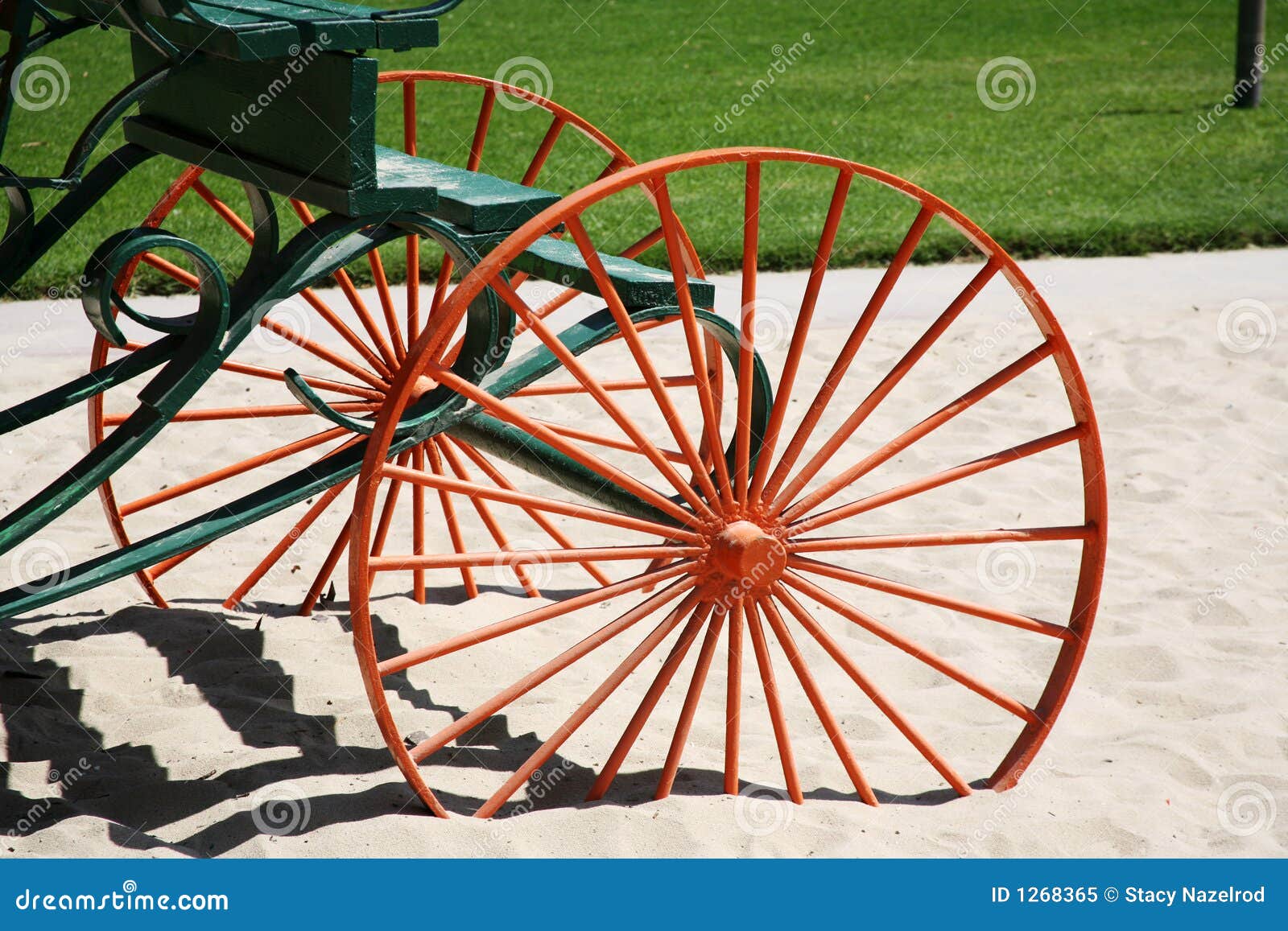 Carriage wheels stock image. Image of stuck, sand, shadows - 1268365