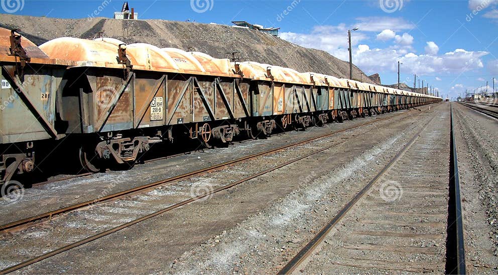 Ore train at Broken Hill stock image. Image of rails, kingdom - 365211
