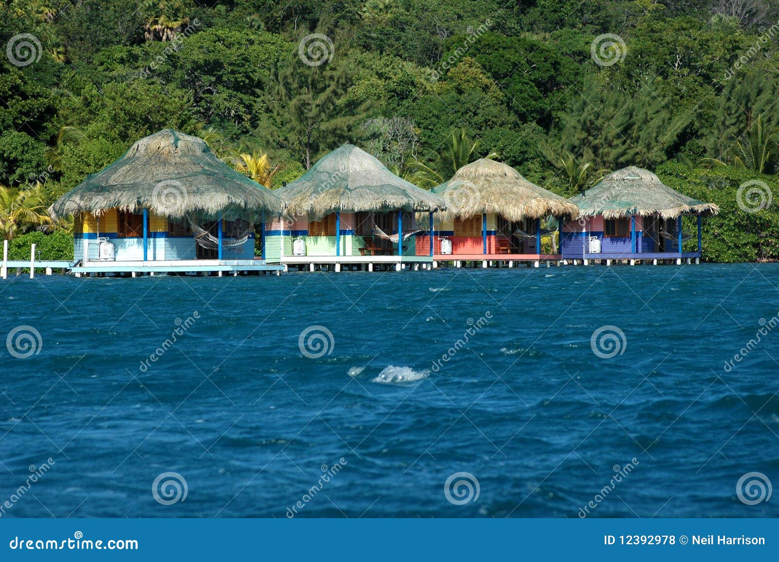 Carribean huts stock photo. Image of building, forest - 12392978