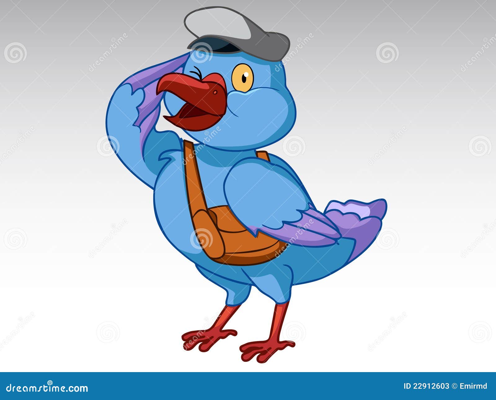 Carrier Pigeon. Pigeon Postman With A Letter In His Beak. Top View ...