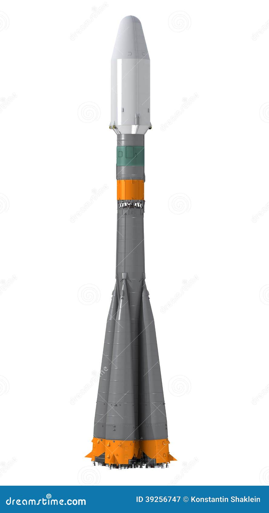 Carrier rocket Soyuz-2 stock illustration. Illustration of mission ...