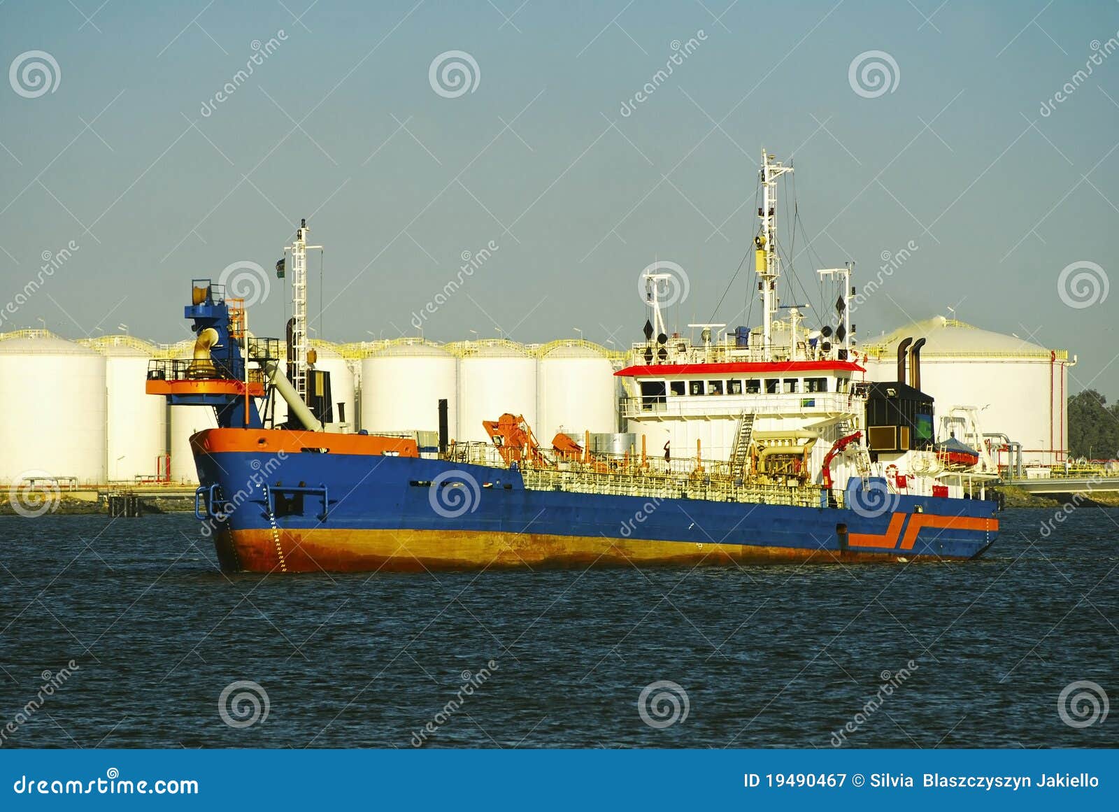 Carrier Ship, Factory in Spain Stock Image - Image of platform ...