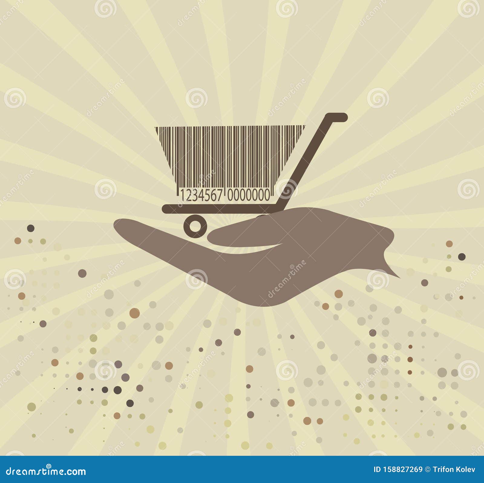 Carro Abstracto. Fondo Comercial Ilustración del Vector - Ilustración ...