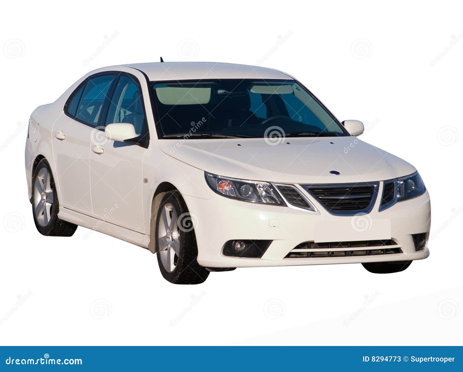 Carro branco isolado imagem de stock. Imagem de carro - 8294773