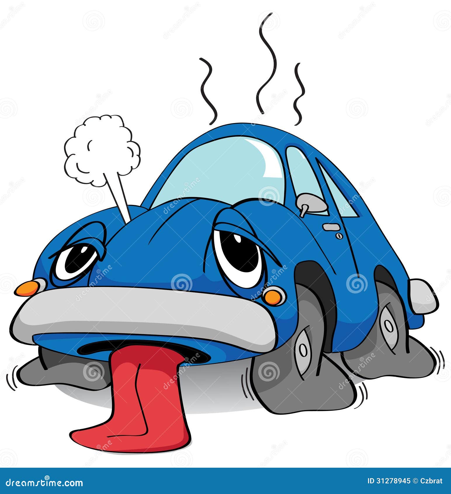 Carro cansado ilustração stock. Ilustração de desenho - 31278945