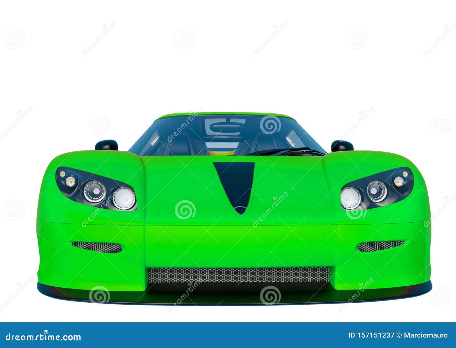 Carro De Carreras Sin Marca Con Fondo Blanco Stock de ilustración ...