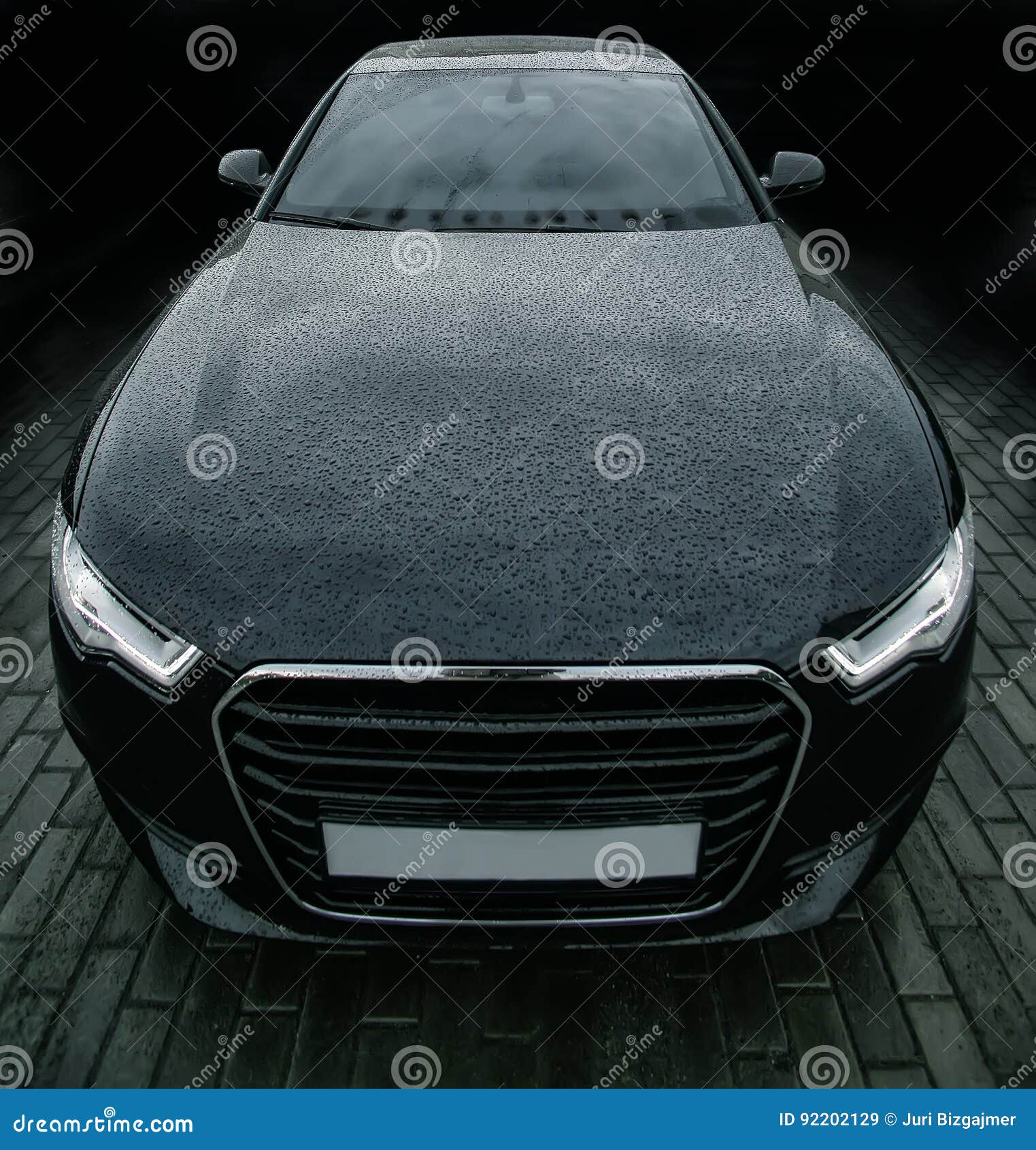 Carro De Esportes Poderoso Preto Imagem de Stock - Imagem de alaranjado ...