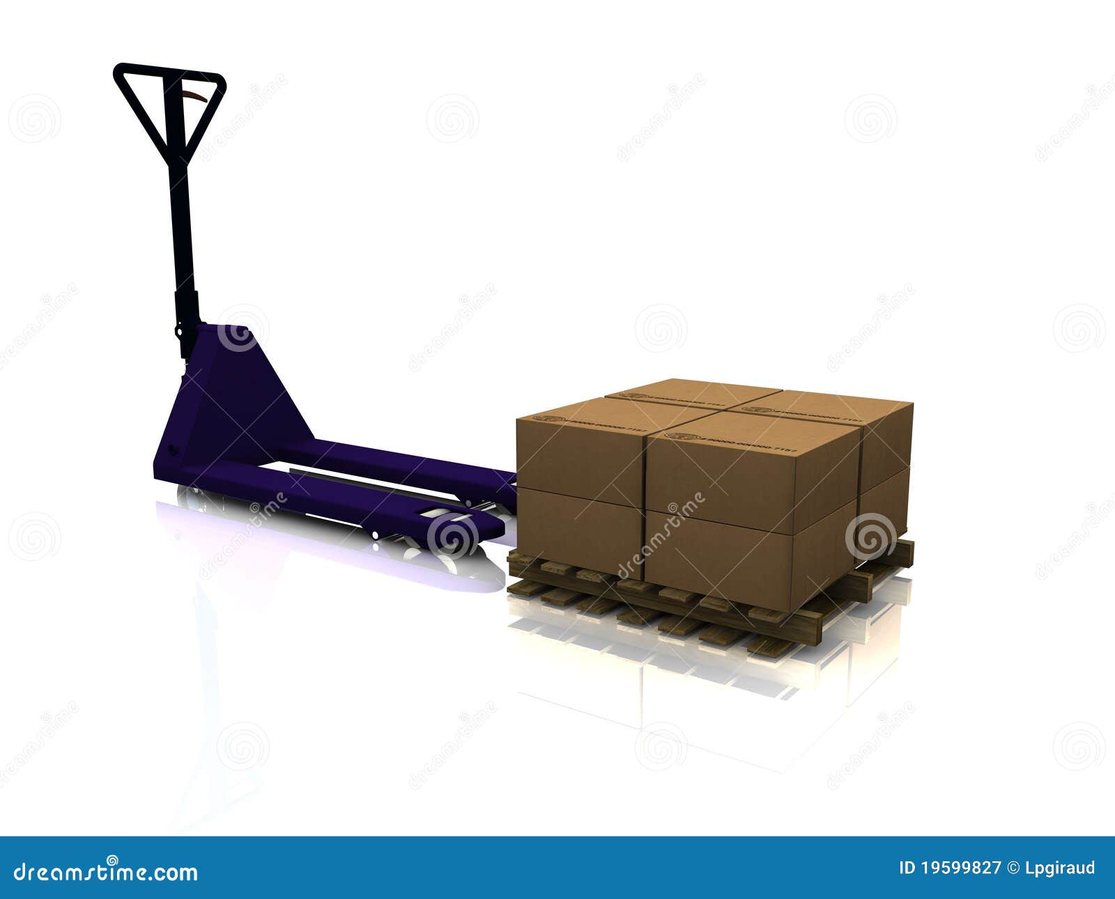 Carro de paleta stock de ilustración. Ilustración de almacén - 19599827