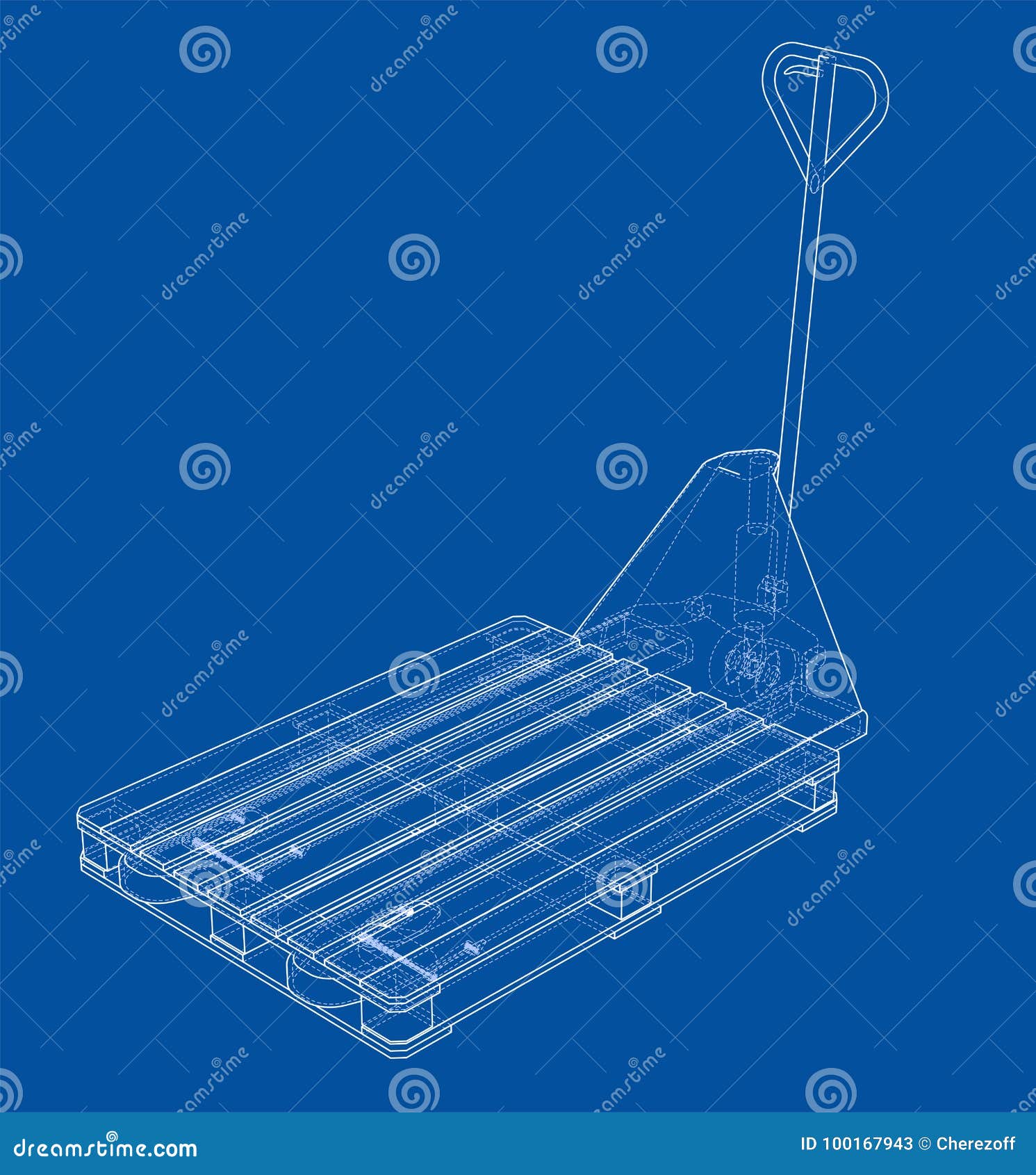 Carro De Paleta De La Mano Vector Ilustración del Vector - Ilustración ...