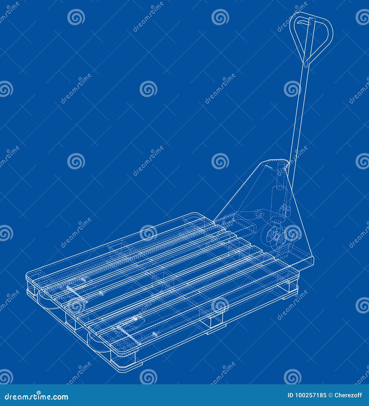 Carro De Paleta De La Mano Vector Ilustración del Vector - Ilustración ...