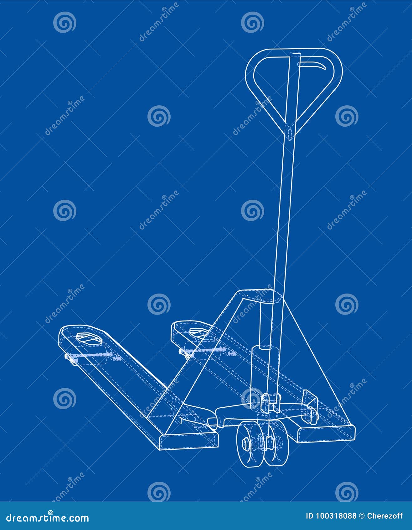 Carro De Paleta De La Mano Vector Ilustración del Vector - Ilustración ...
