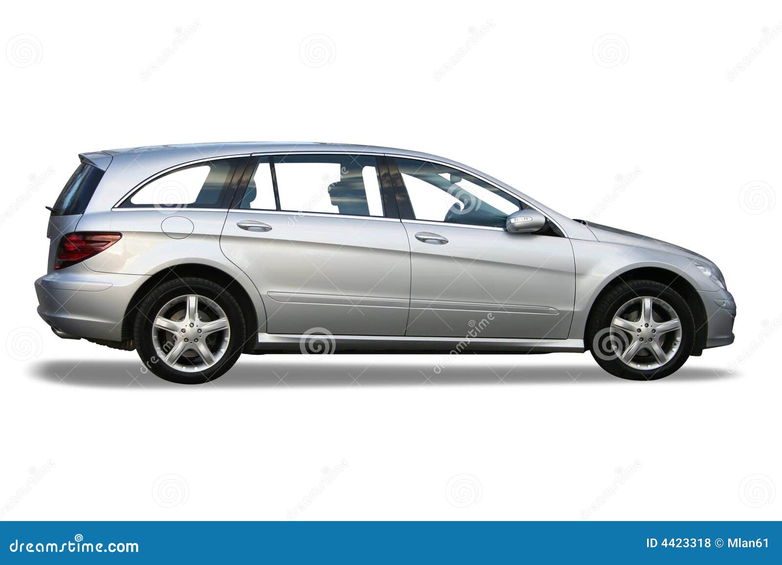 Carro de prata novo foto de stock. Imagem de curso, isolado - 4423318