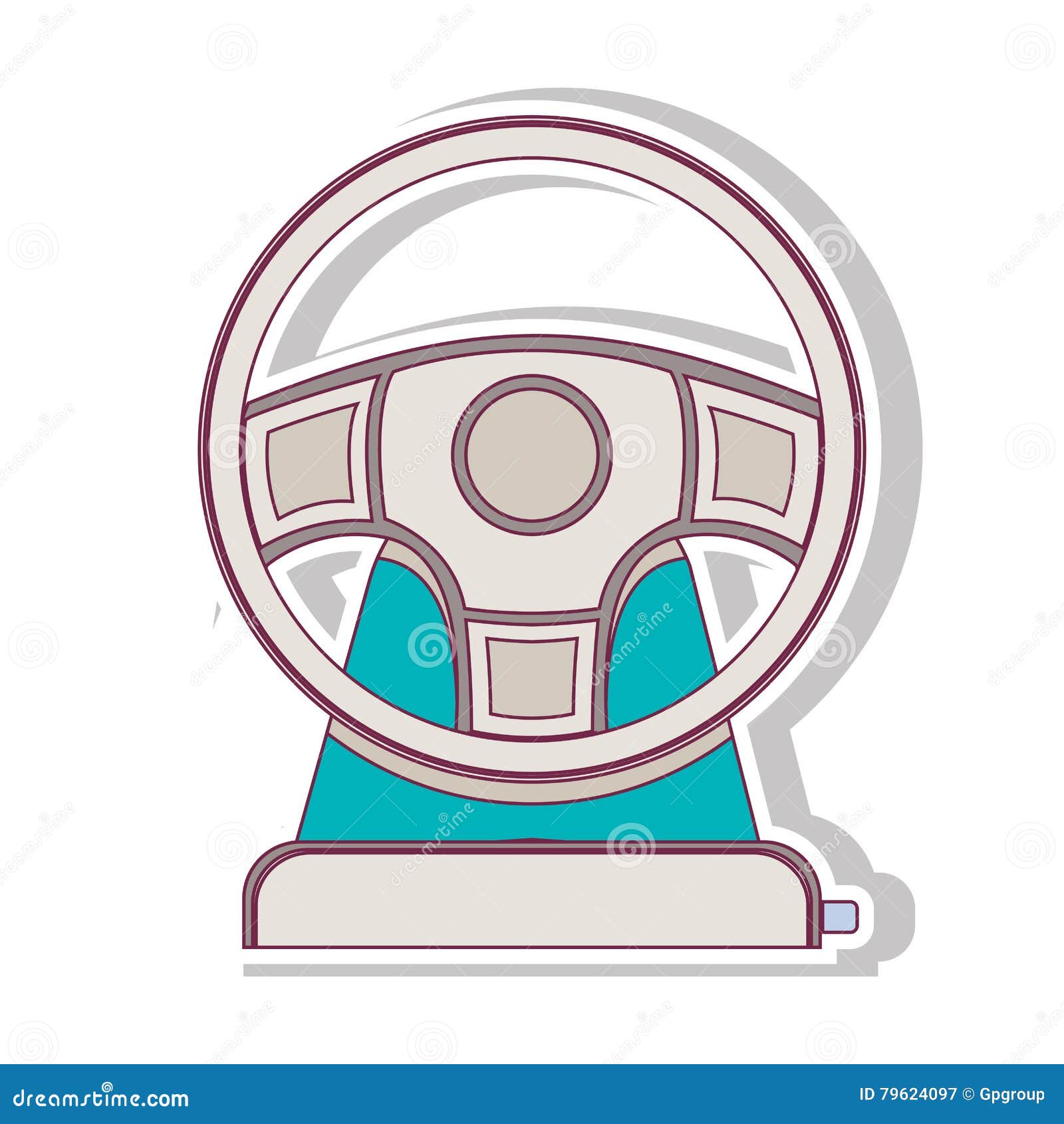 Carro De Timon Para Los Videojuegos Ilustración del Vector ...