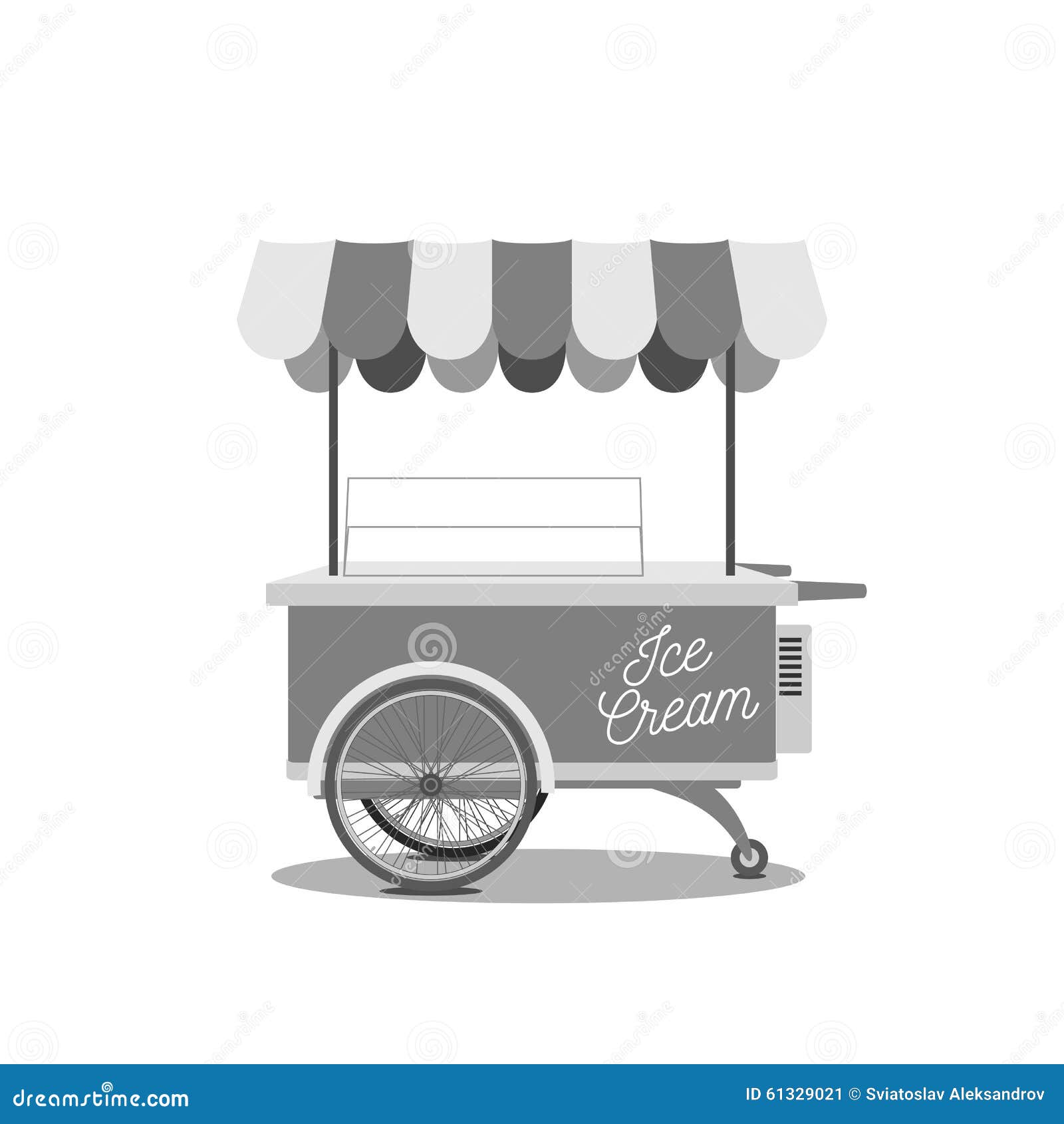 Carro Del Helado Del Vintage Ilustración del Vector - Ilustración de ...