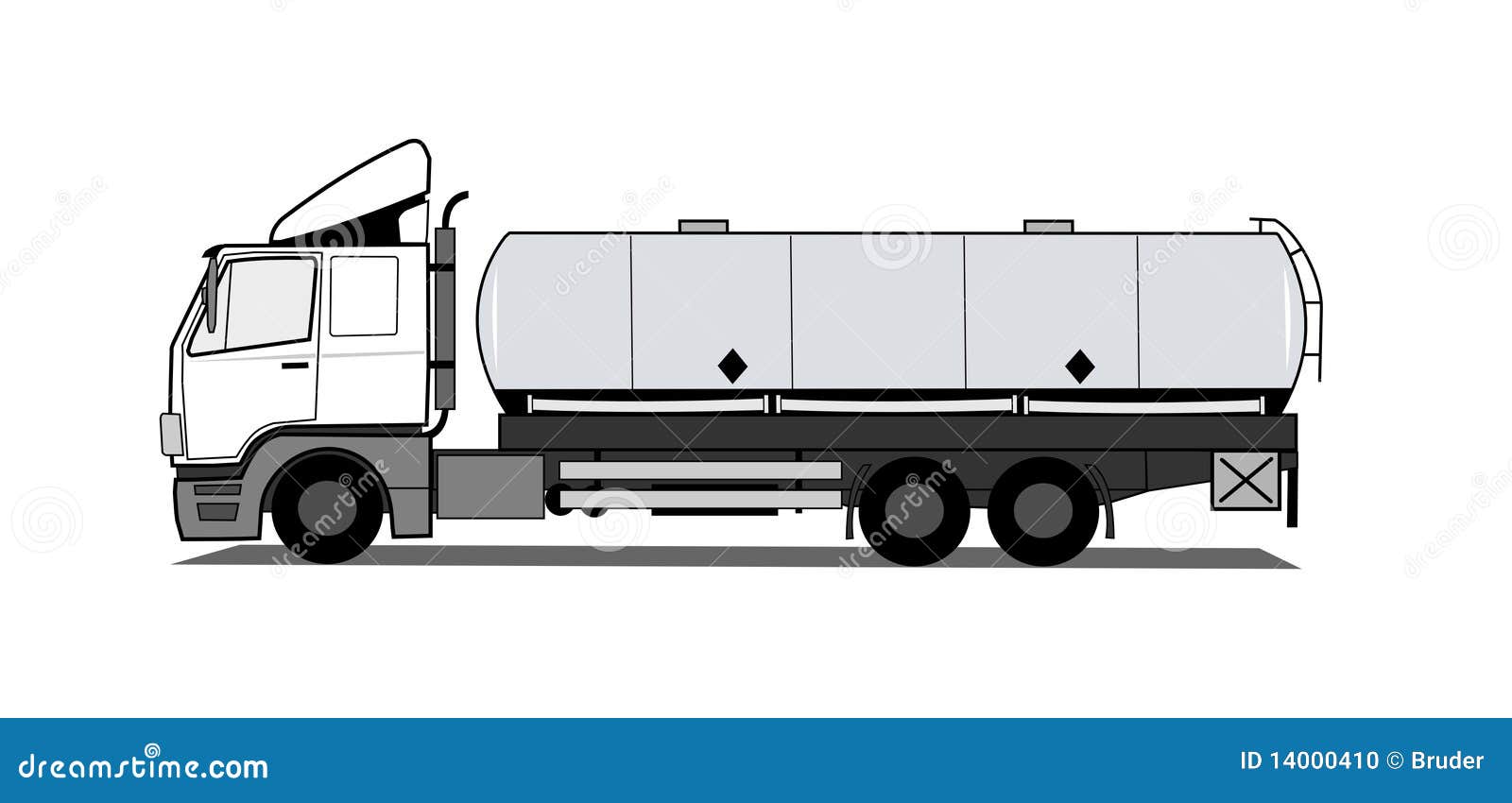Carro del tanque stock de ilustración. Ilustración de remolque - 14000410