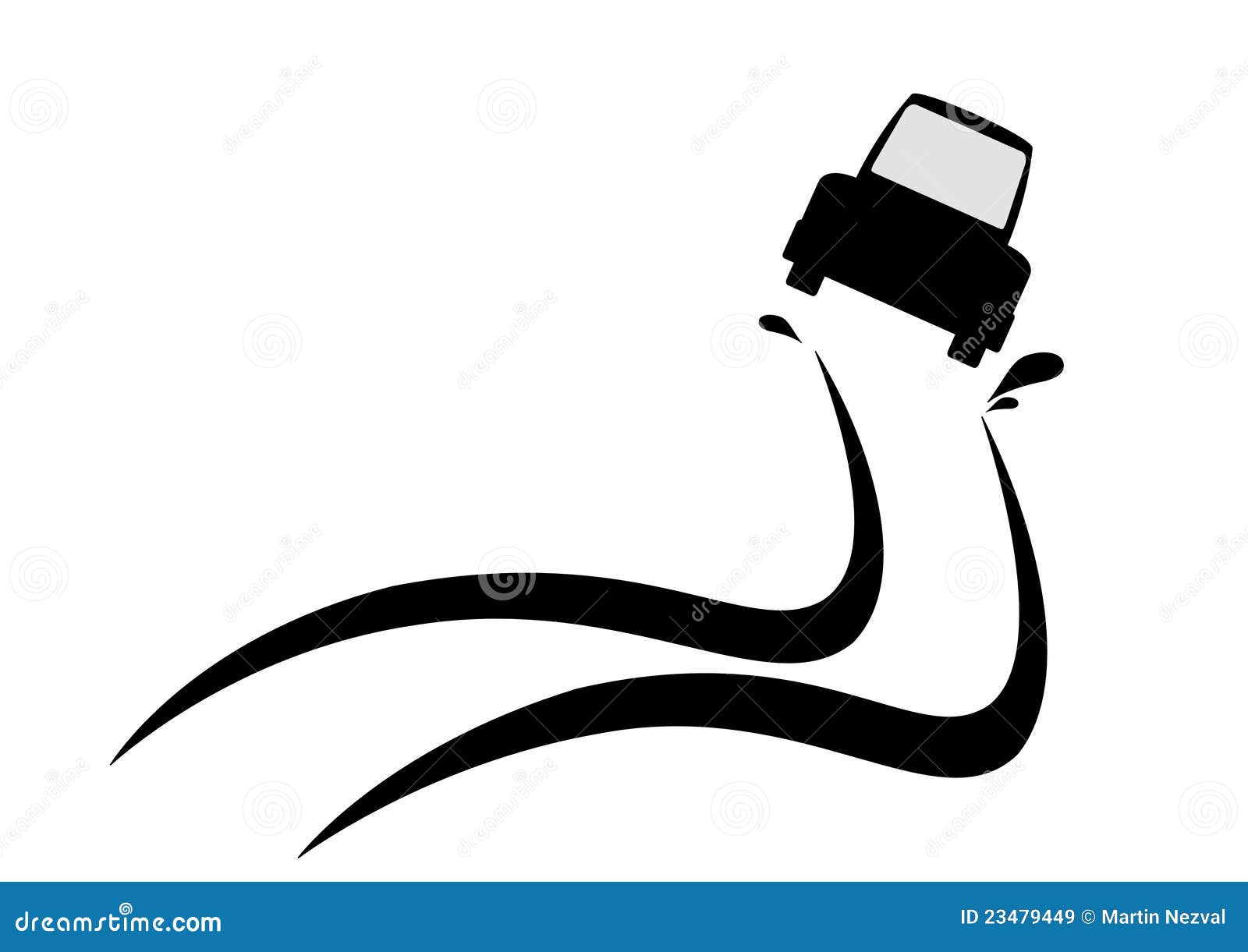 Carro do patim ilustração stock. Ilustração de preto - 23479449