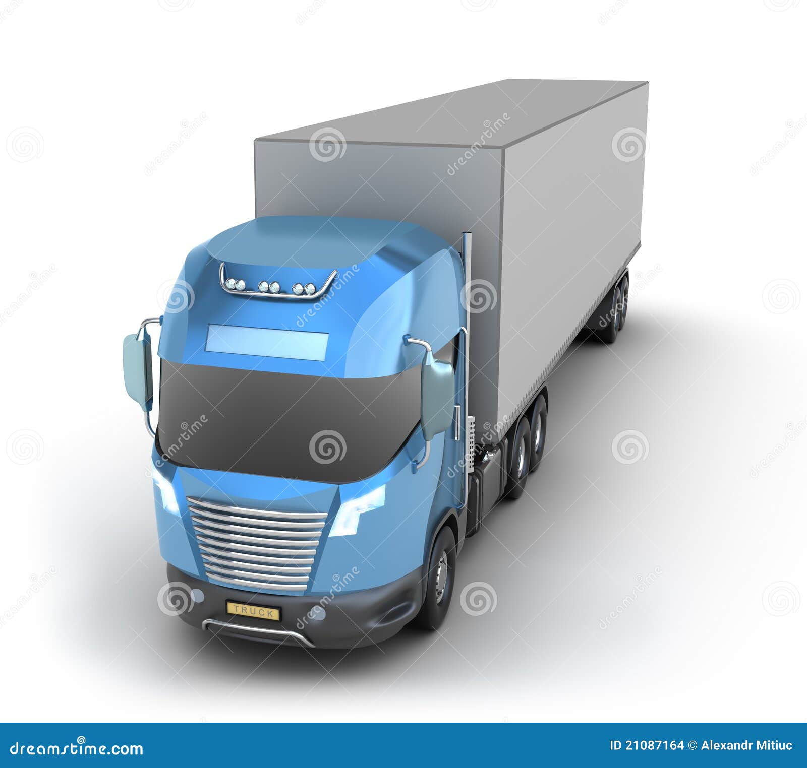 Carro Moderno Con El Contenedor Para Mercancías Stock de ilustración ...