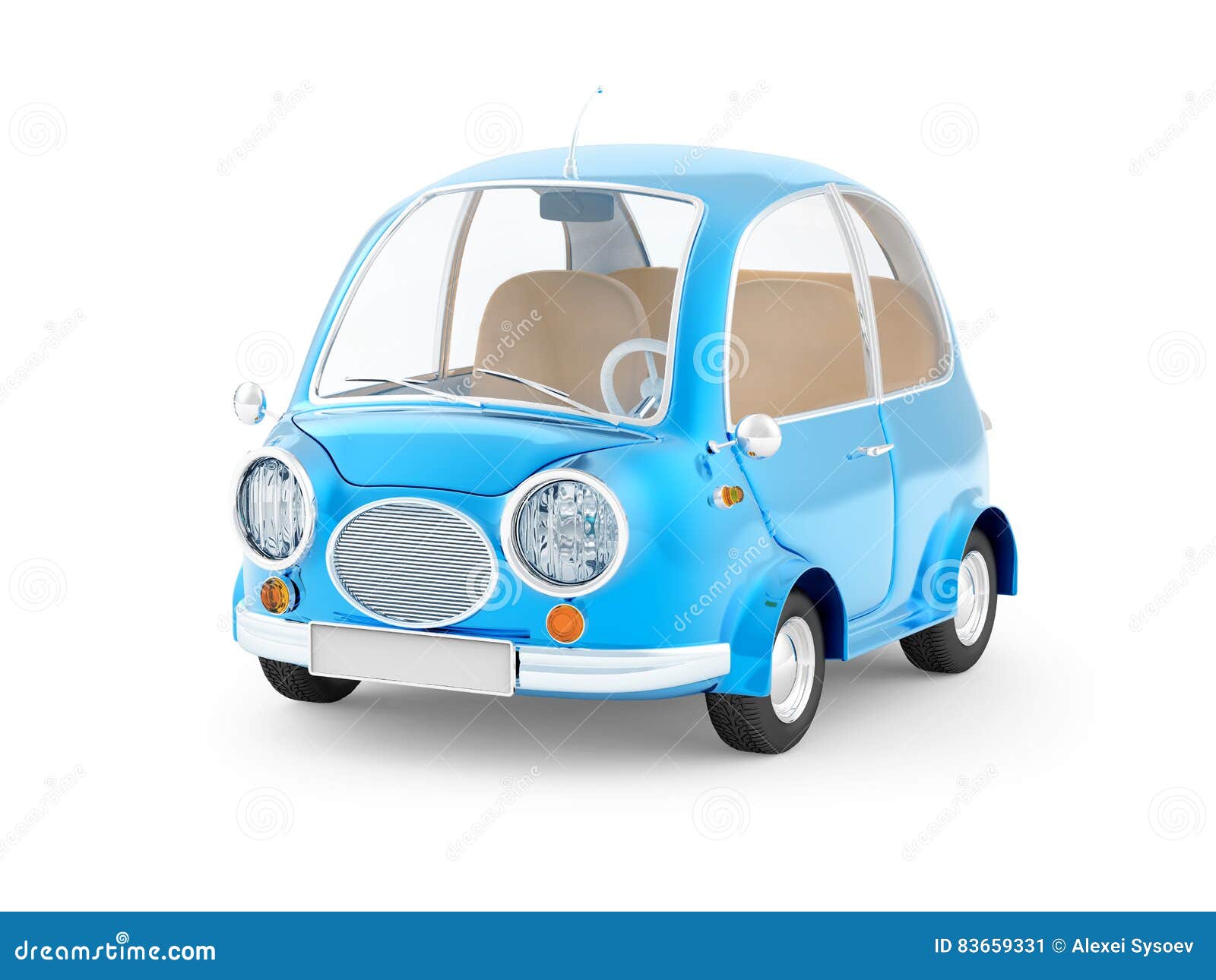 Carro pequeno redondo ilustração stock. Ilustração de modelo - 83659331