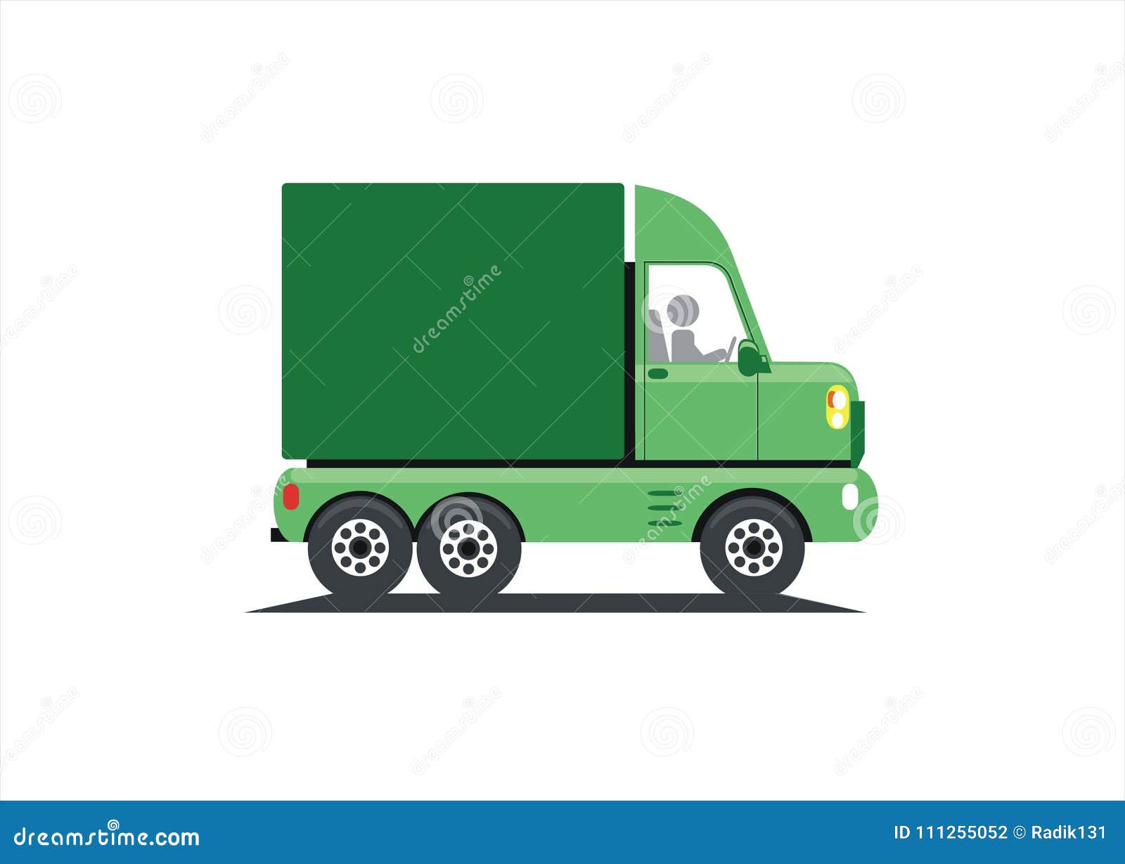 Carro verde ilustración del vector. Ilustración de vector - 111255052