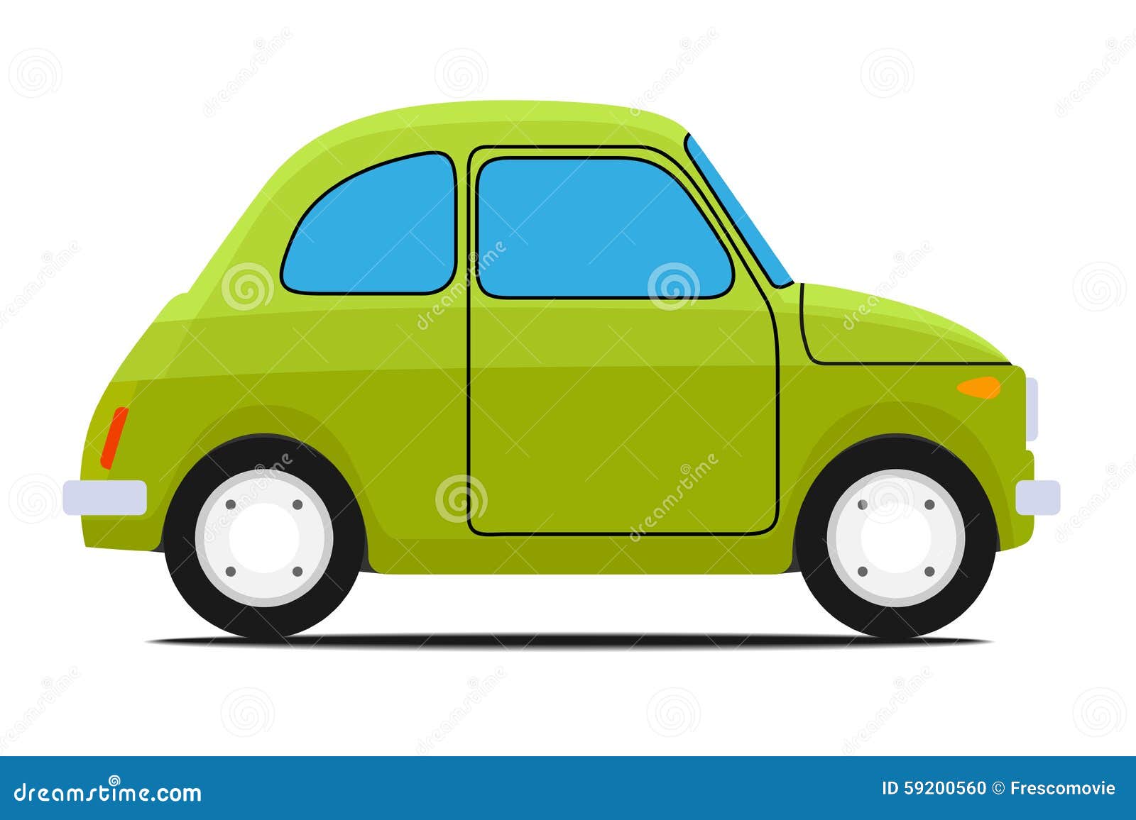 Carro verde ilustração do vetor. Ilustração de liso, sombra - 59200560