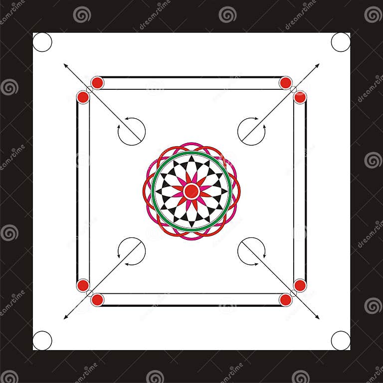 Carrom Board Design stock illustration. Illustration of pastime - 4510354
