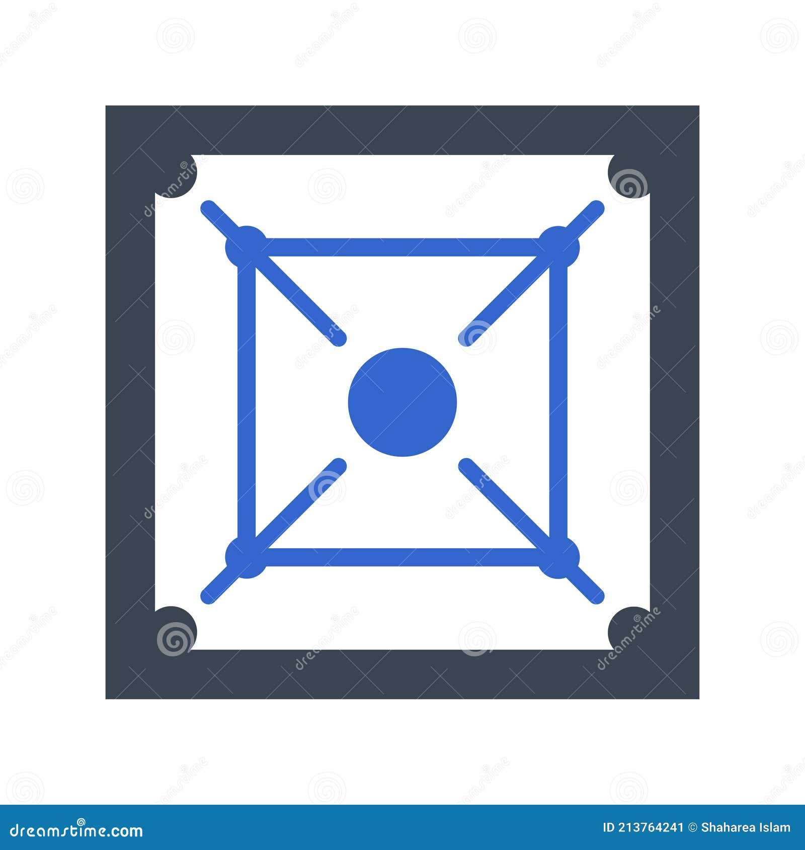 Carrom board icon stock vector. Illustration of play - 213764241