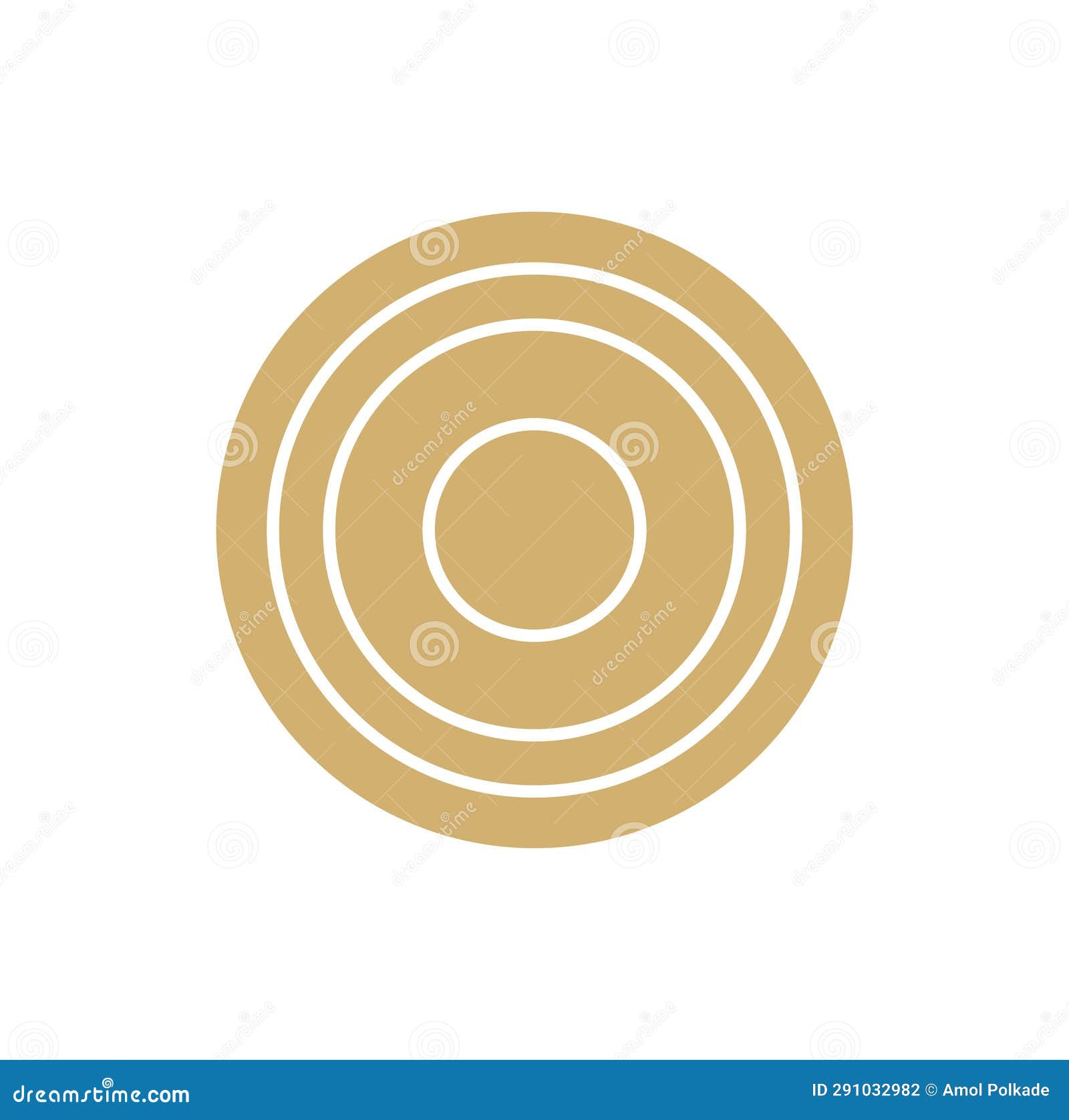Carrom Circular Pieces of Wood Colored White Round Icon Stock Vector ...