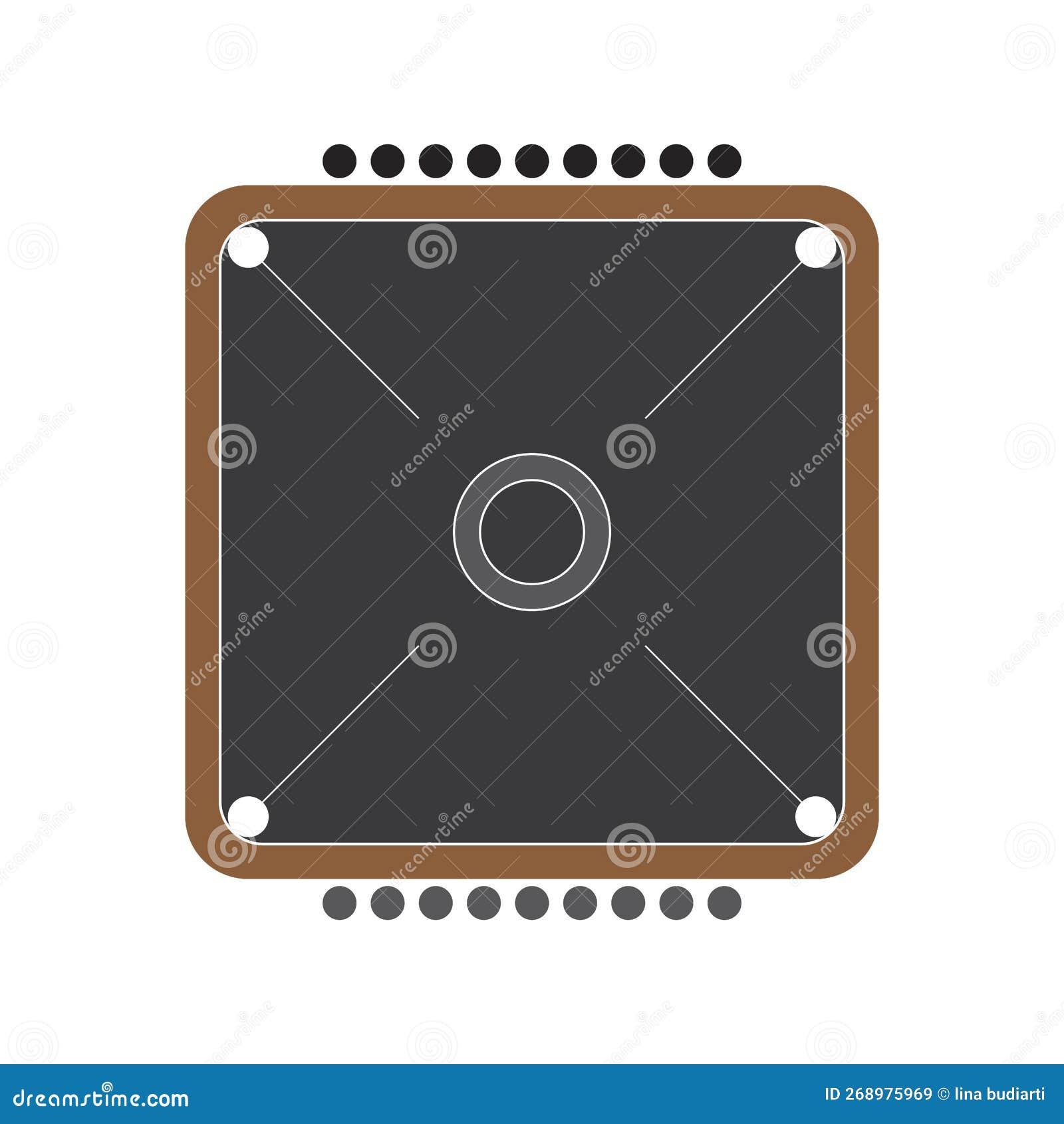 Carrom Icon In Trendy Design Style. Carrom Icon Isolated On White ...