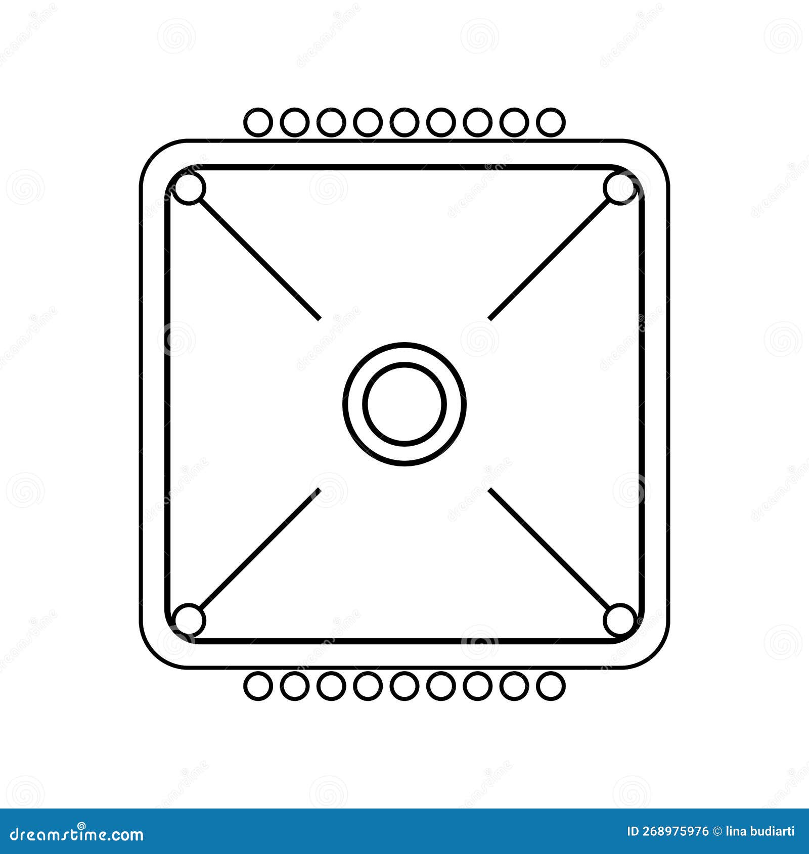 Carrom table icon stock vector. Illustration of surface - 268975976