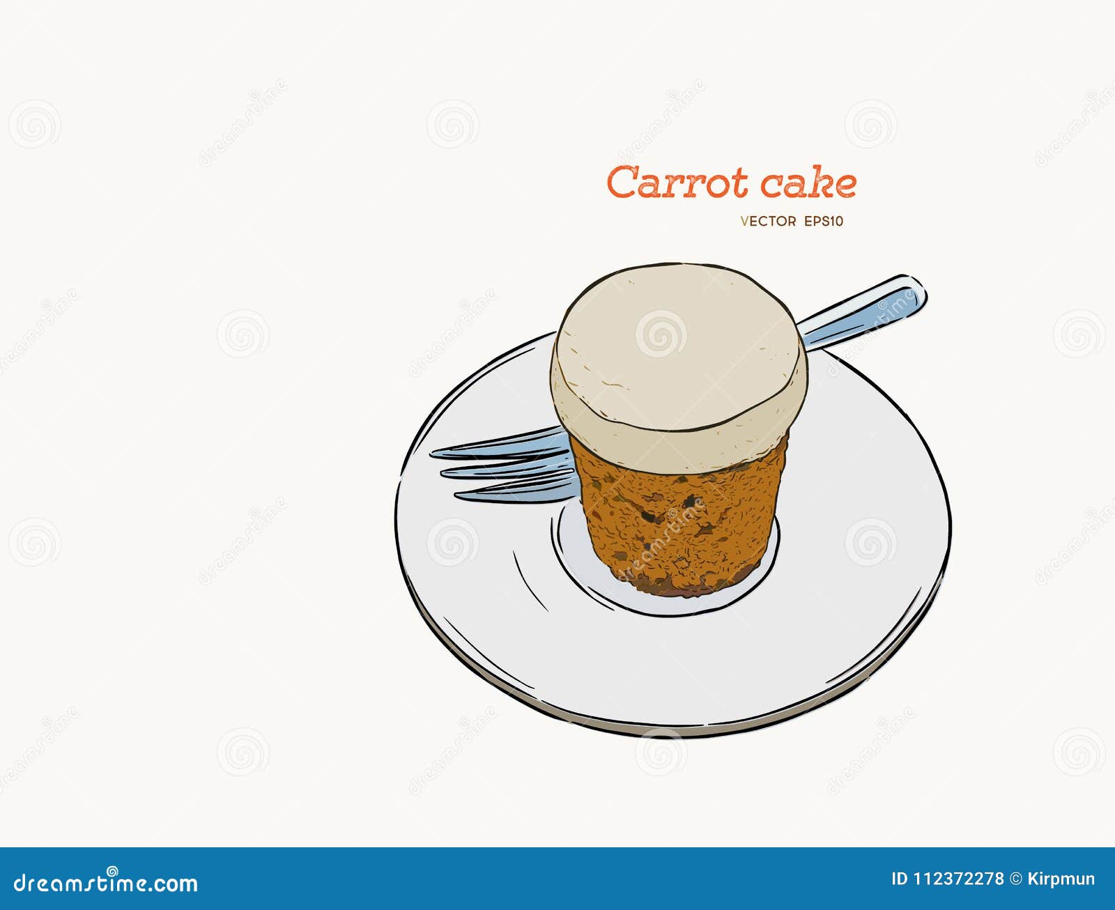 Carrot Cake , Hand Draw Sketch Vector. Stock Vector - Illustration of ...