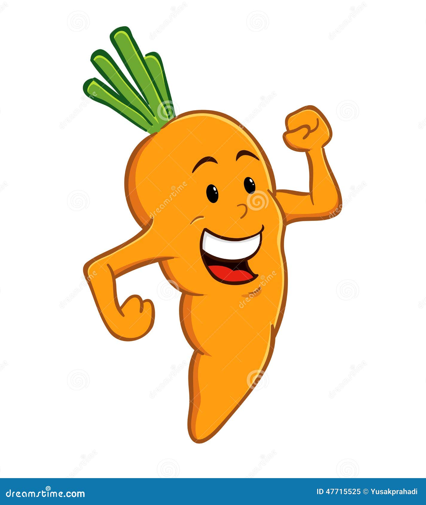 Carrot Cartoon Character stock vector. Illustration of isolated - 47715525