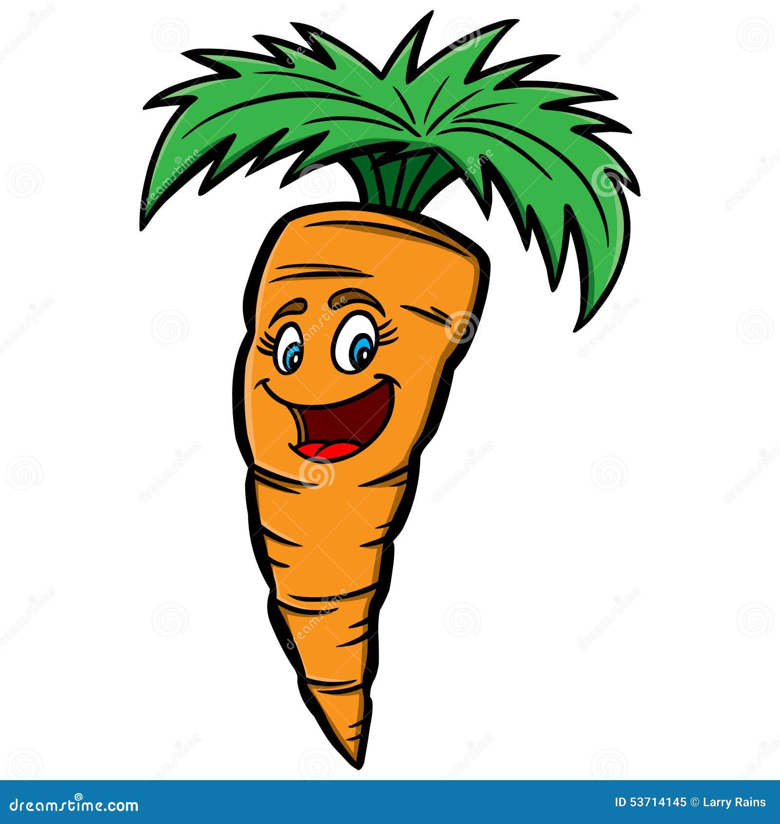 Carrot Cartoon stock vector. Illustration of carrot, industry - 53714145