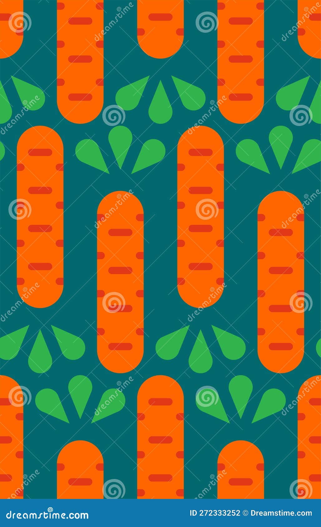 Carrot Cartoon Pattern Seamless. Baby Fabric Texture Stock Vector ...