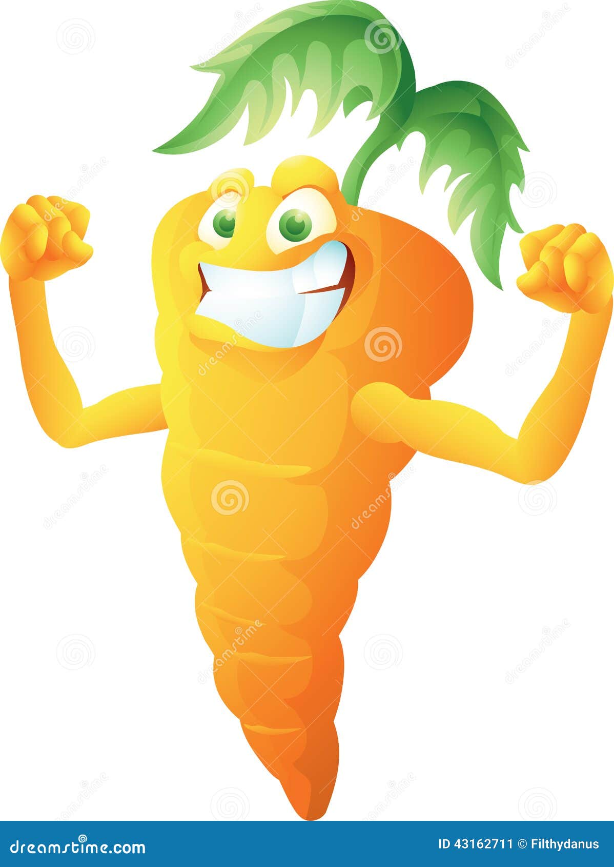 Carrot cartoon posing stock vector. Illustration of clip - 43162711