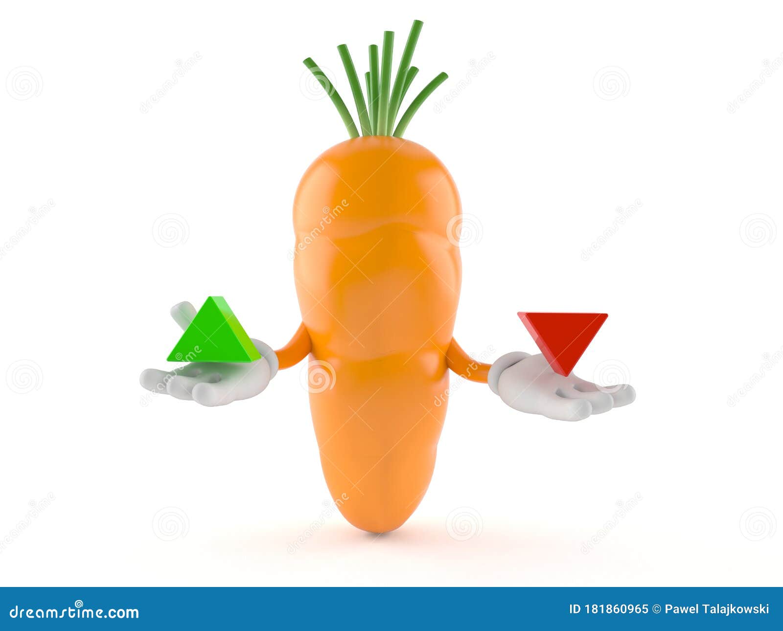 Carrot Character With Up And Down Arrow Stock Illustration ...