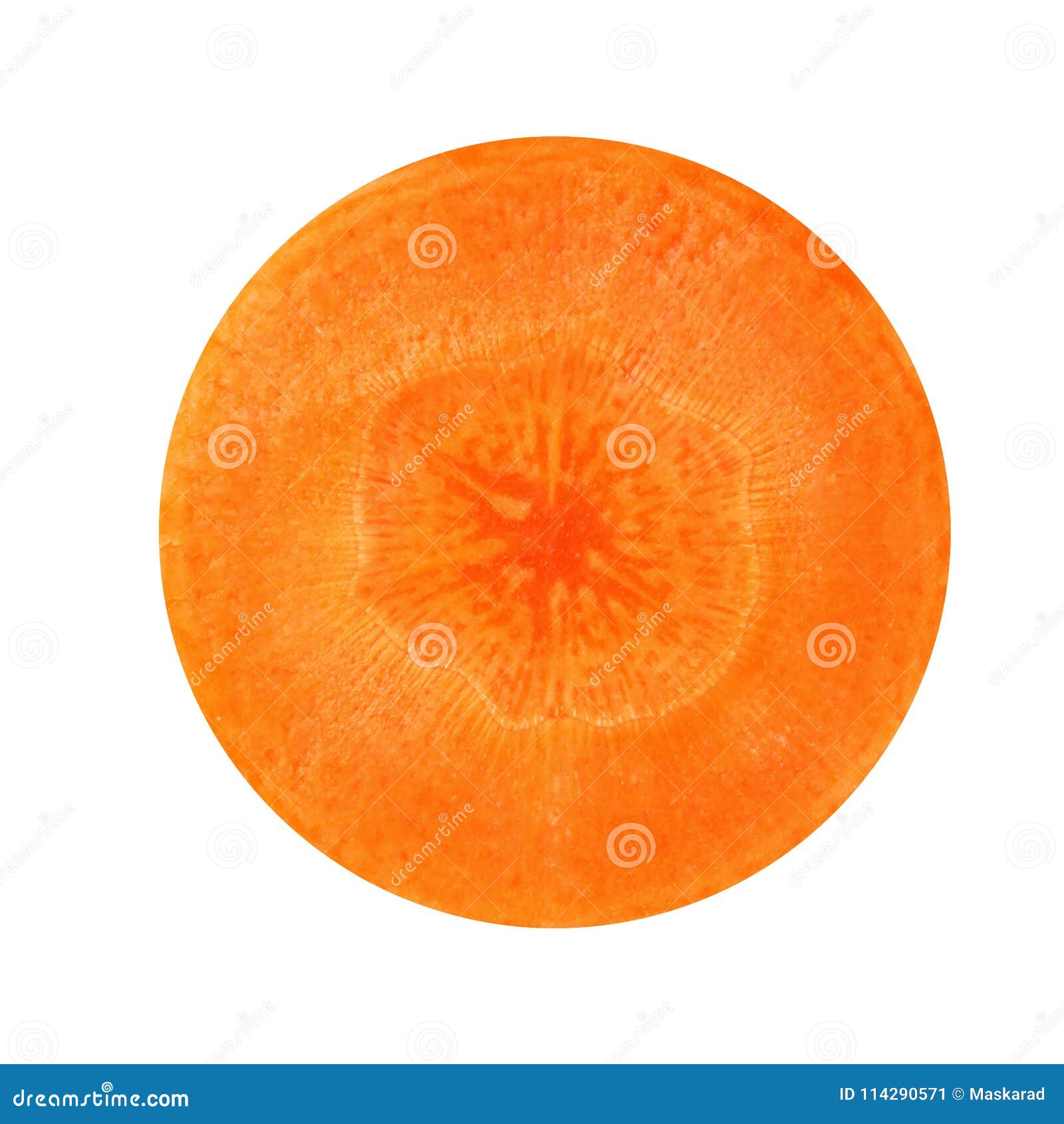 Carrot Circle Isolated on White Background. Stock Image - Image of ...