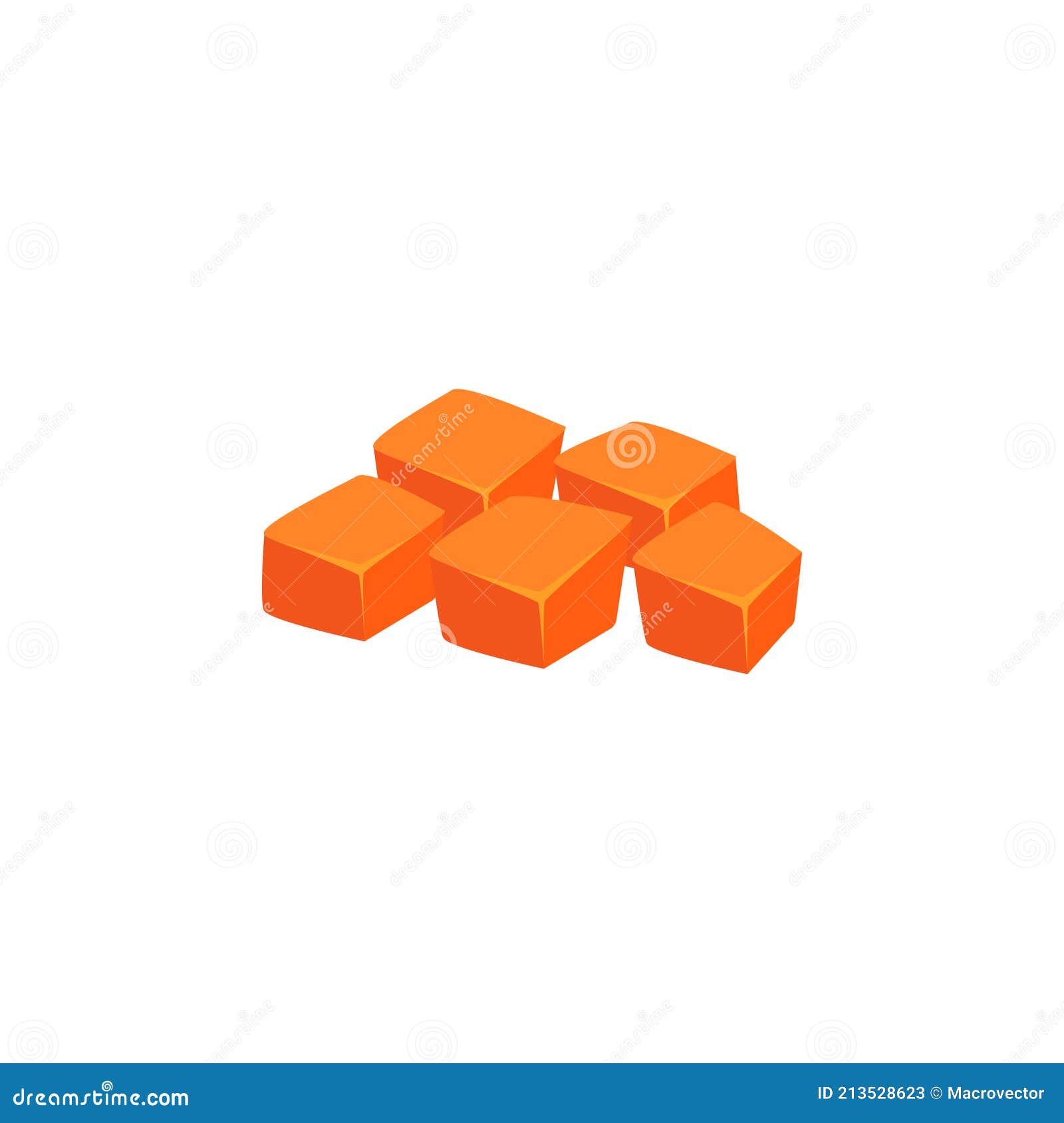 Carrot Cube Slices Composition Stock Vector - Illustration of taste ...