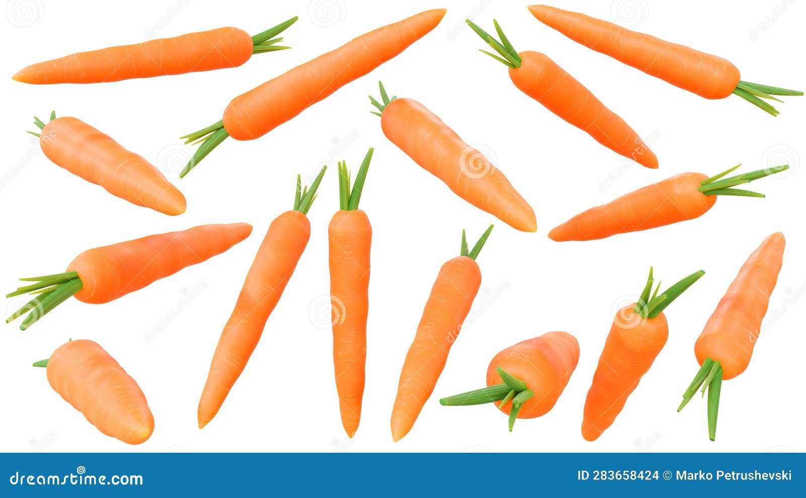 Carrot from Different Angles Isolated on White Background High Quality ...