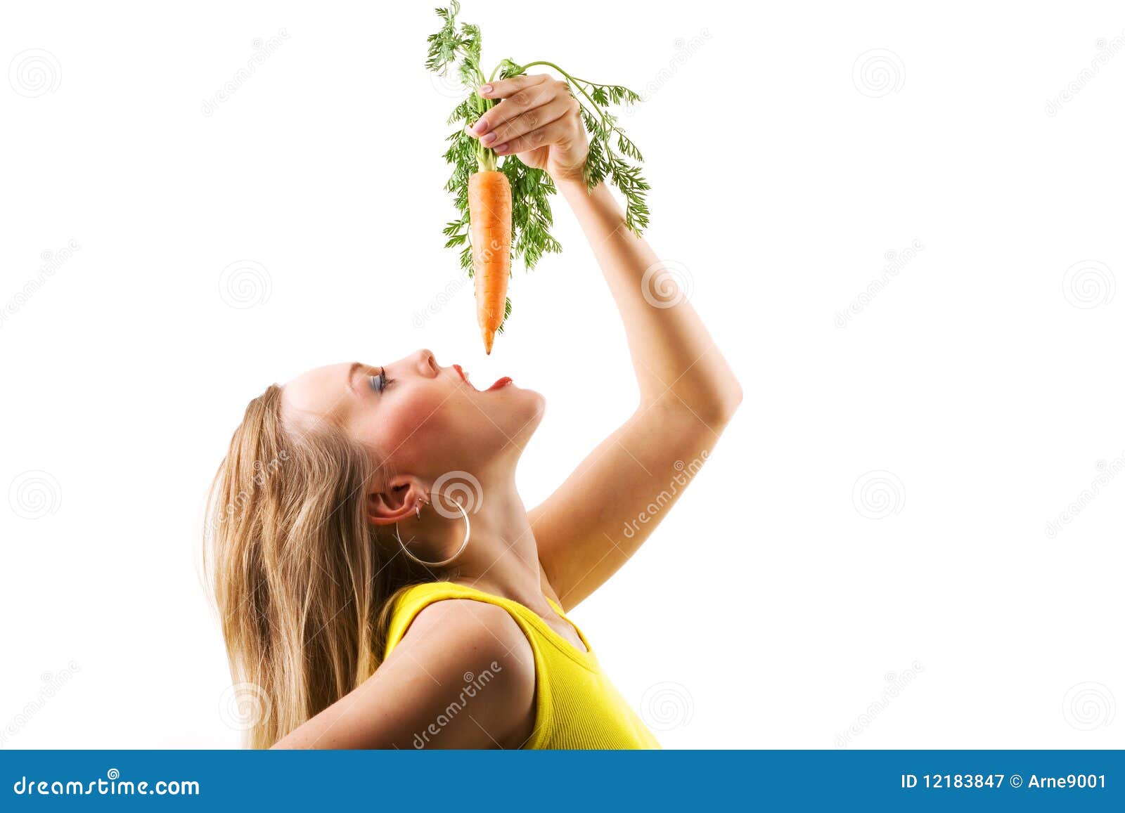 Carrot eating sideways stock image. Image of healthy - 12183847
