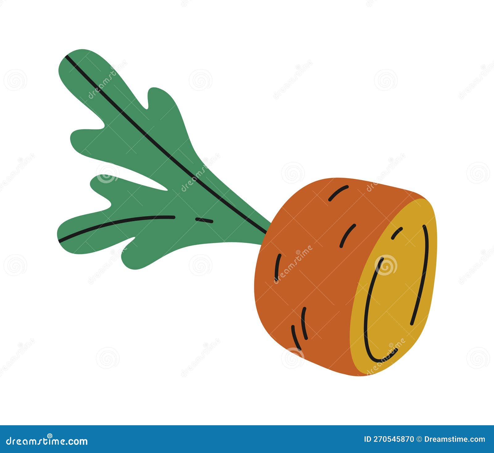 Carrot Food Waste Flat Icon Sorted Organic Garbage Stock Vector ...