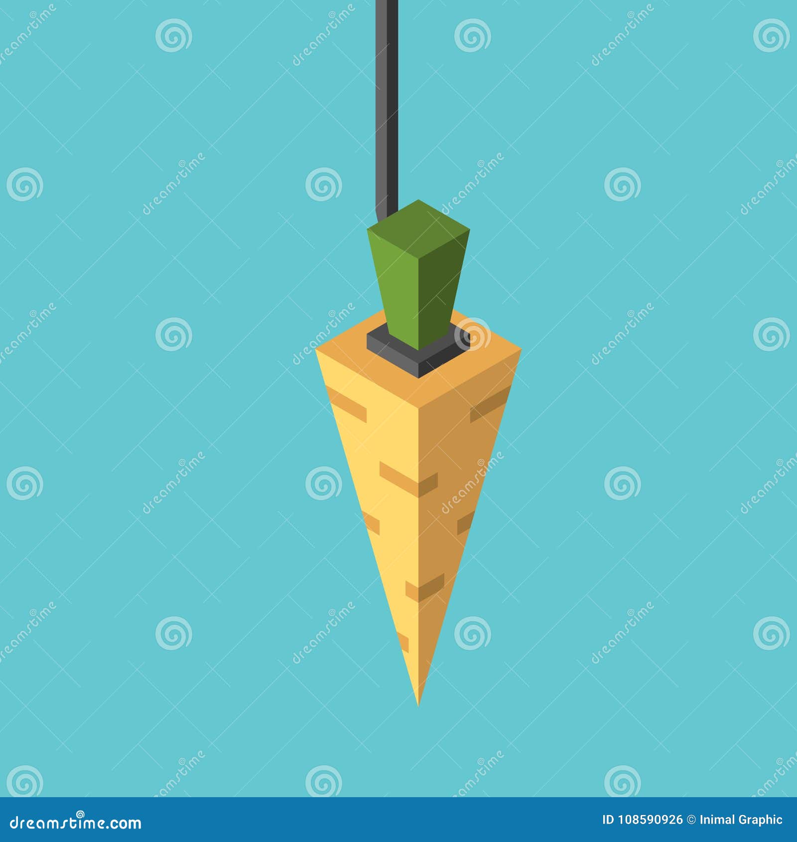 Dangle A Carrot Proverb Cartoon Coloring Book Page Vector Illustration ...