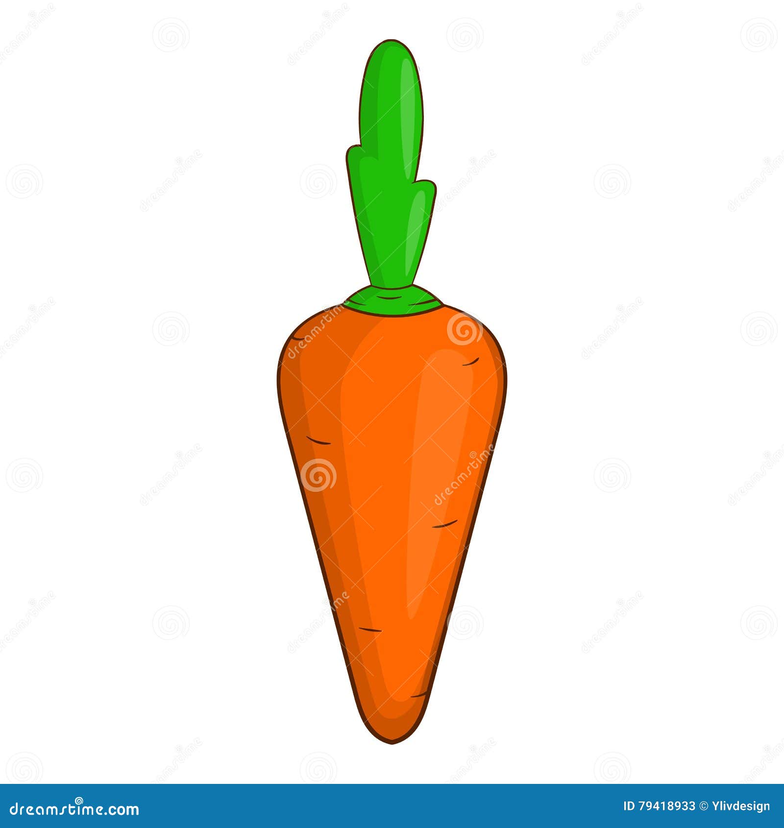 Carrot icon, cartoon style stock vector. Illustration of isolated ...