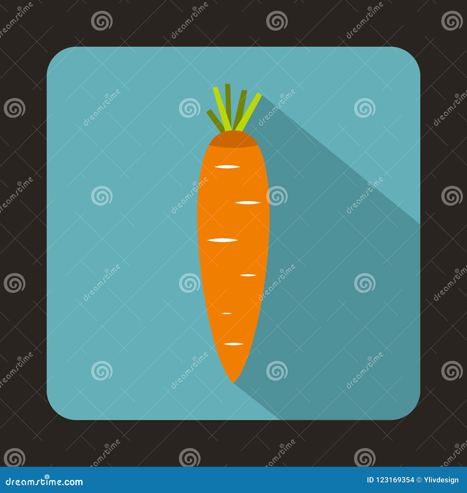 Carrot icon in flat style stock illustration. Illustration of fresh ...